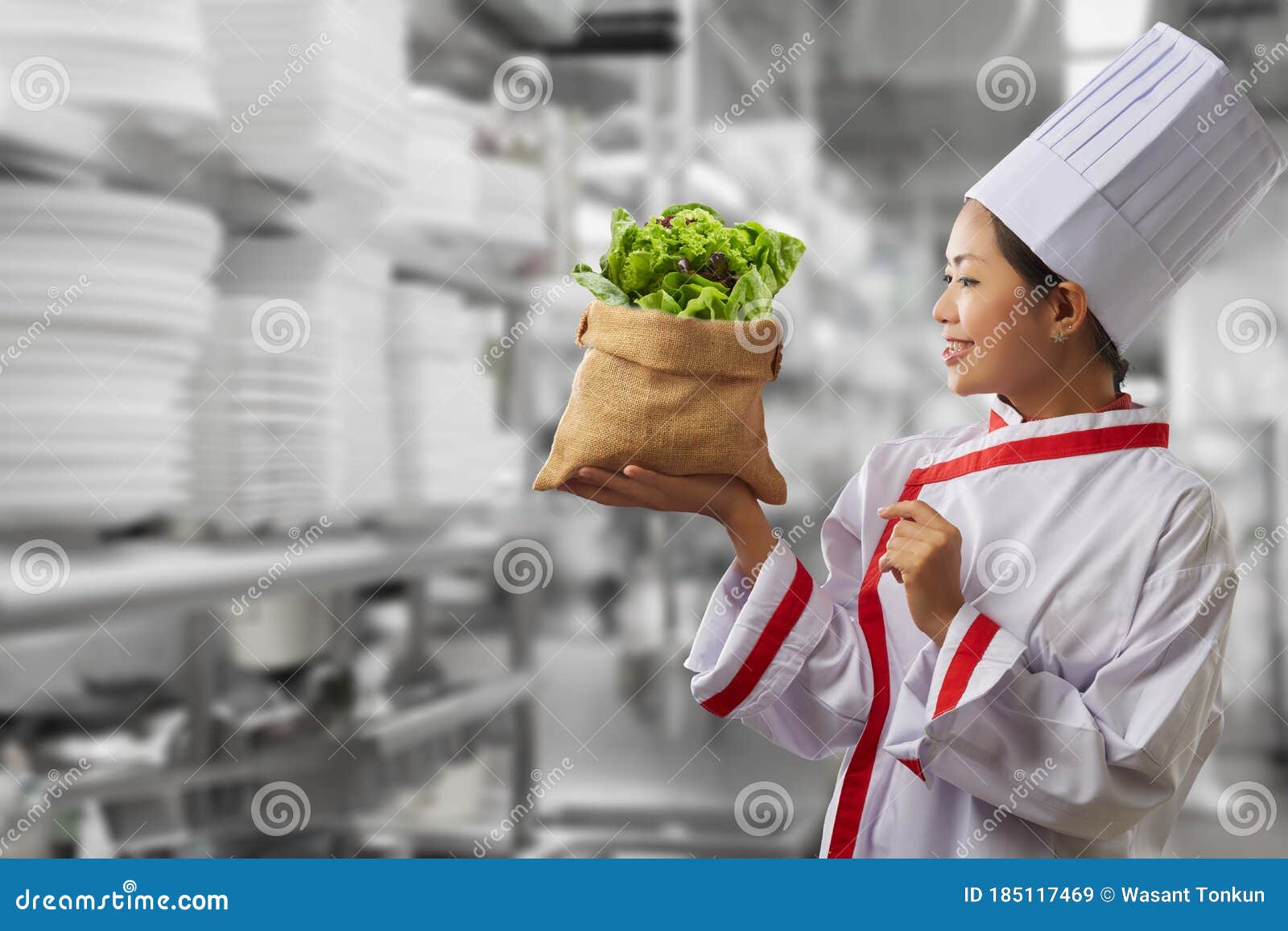Vegetable with chef stock image. Image of nutrition - 185117469