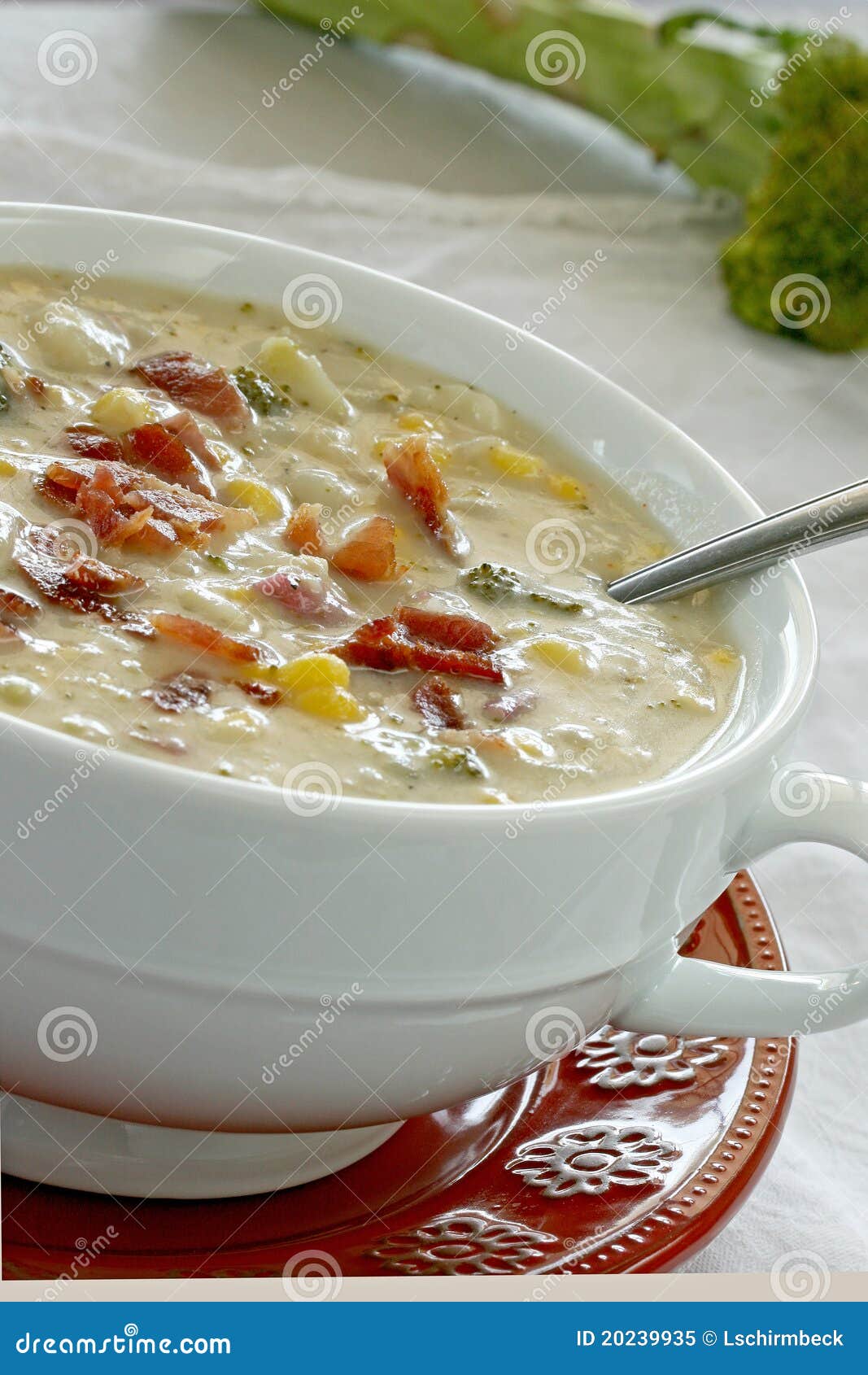 Vegetable Chowder stock image. Image of food, bacon, lunch - 20239935