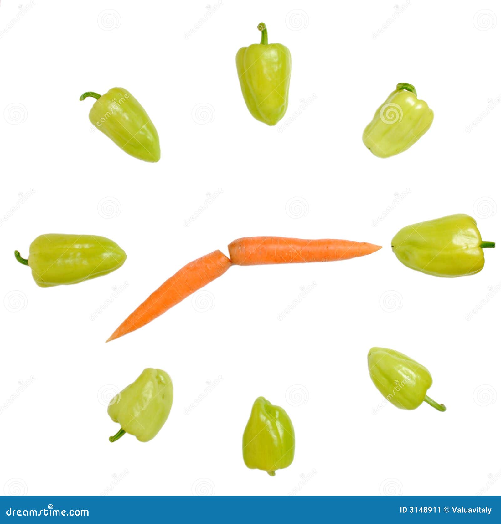 Vegetable clock stock image. Image of countdown, eating - 3148911