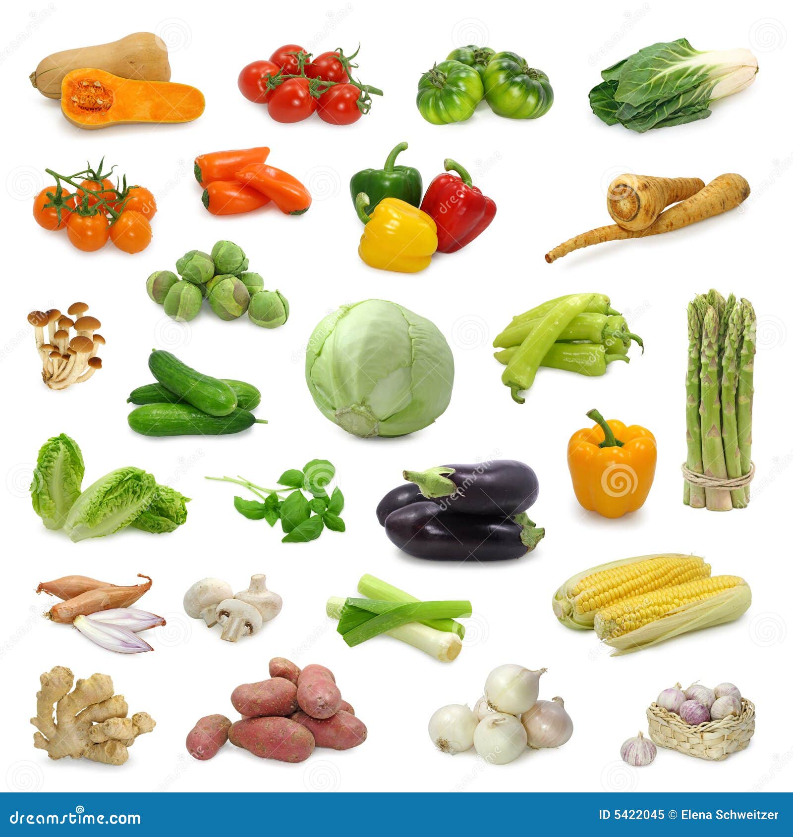 Vegetable collection stock image. Image of isolated, collection - 5422045
