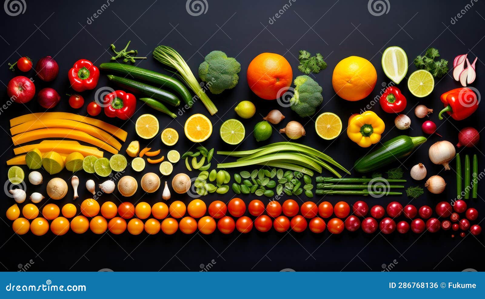 Vegetable Composition Healthy Food Generative Ai Stock Photo - Image of ...