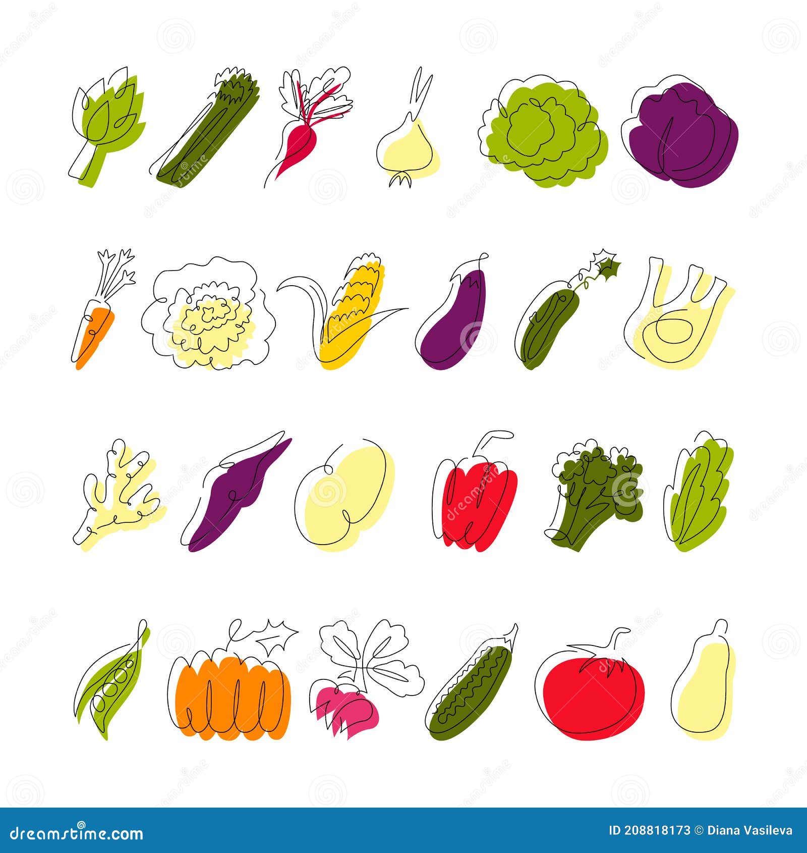 Eggplant Continuous Line Drawing. One Line Art Of Aubergine, Brinjal ...