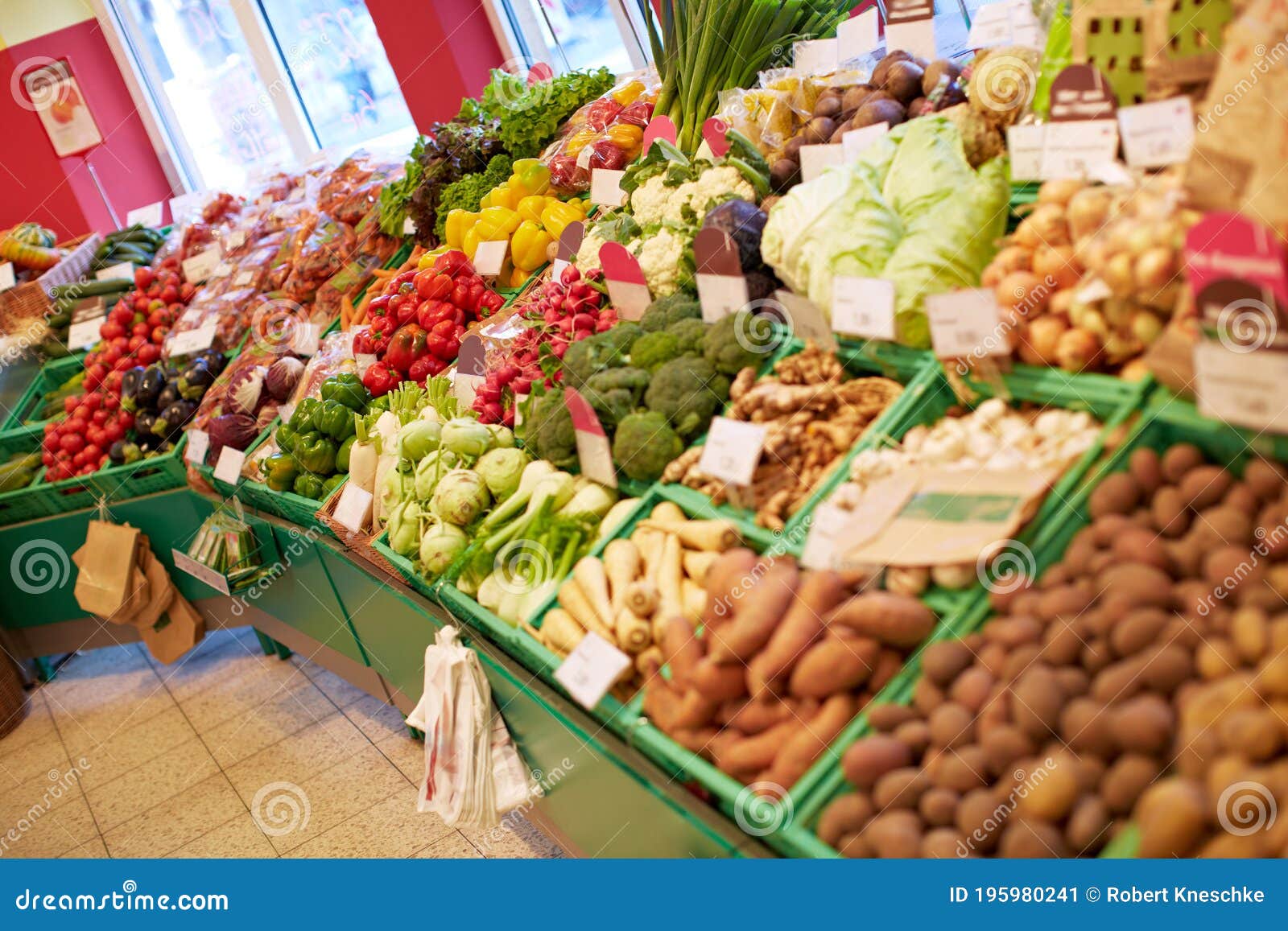 Vegetable Counter in the Supermarket Stock Image - Image of food ...