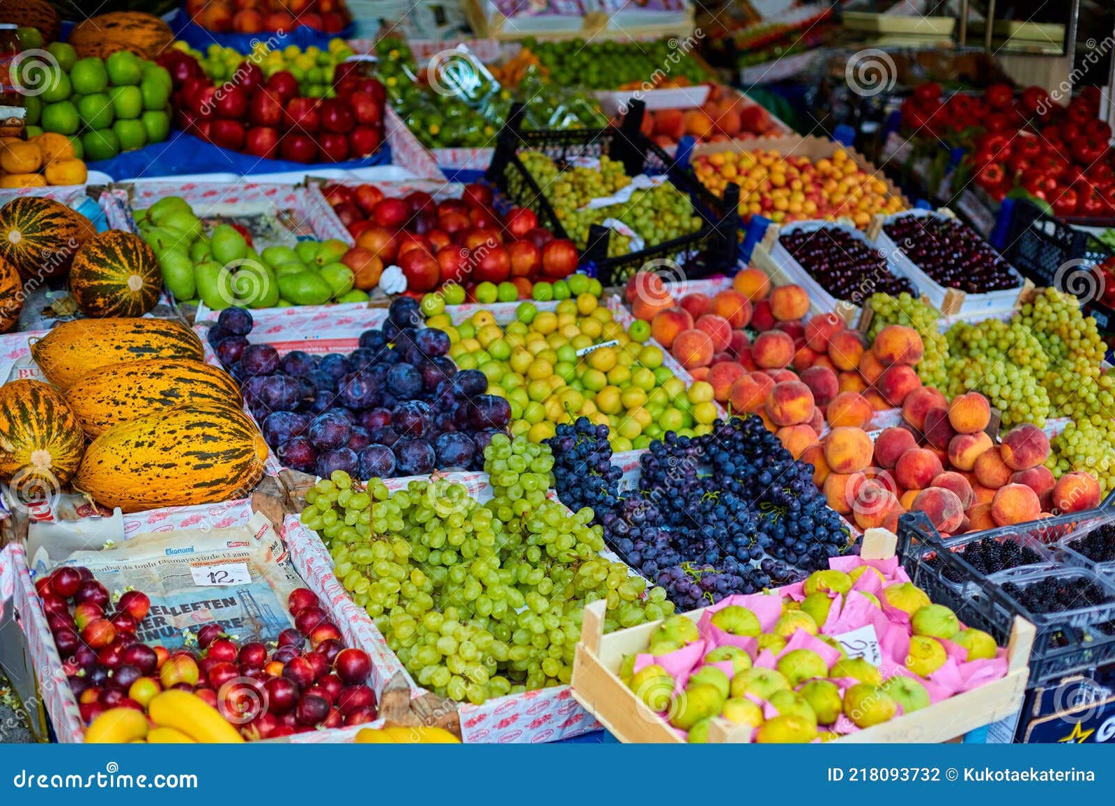 Vegetable Counter In Turkey. Neat Display Of Goods Editorial Image ...