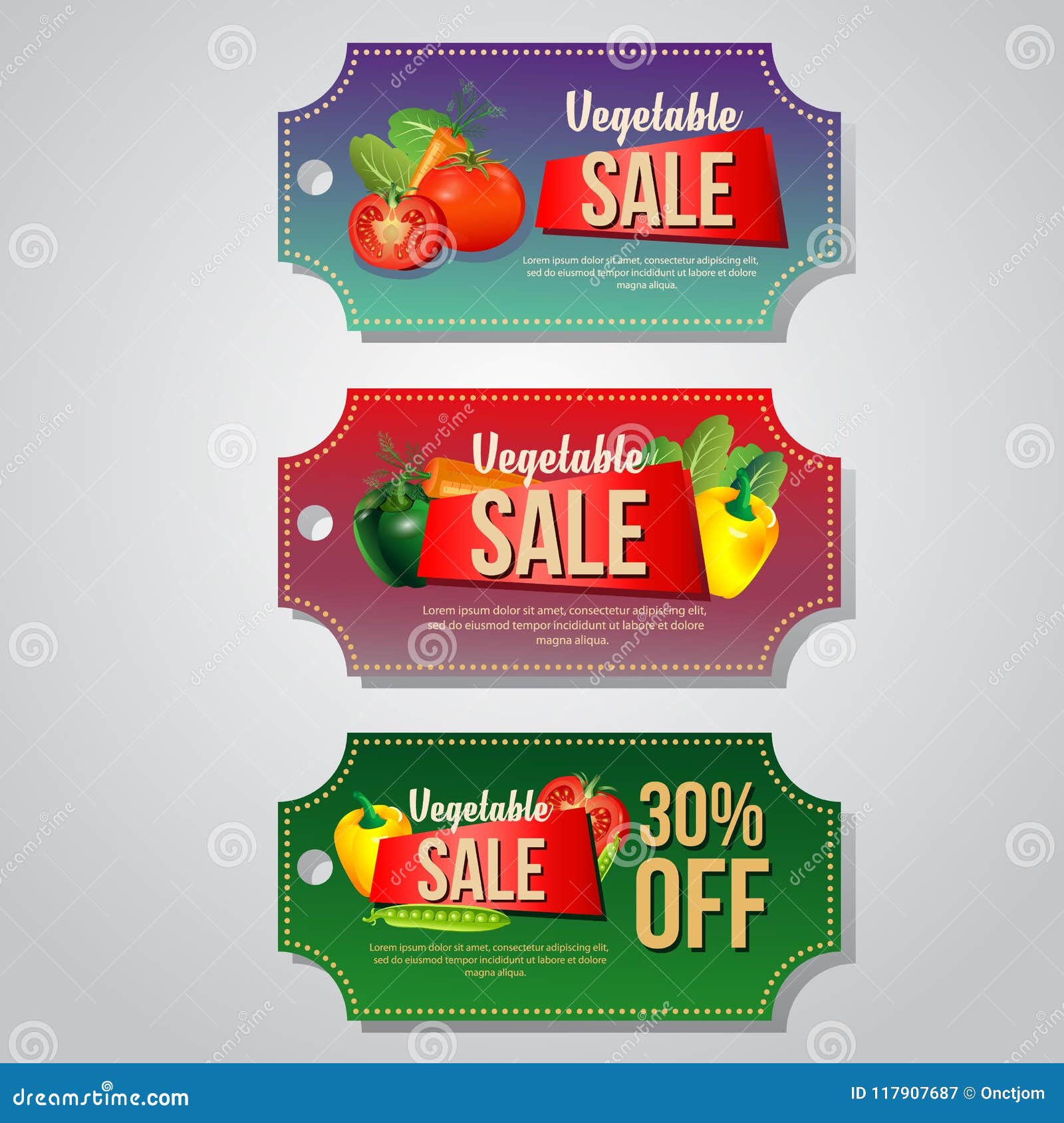 Vegetable coupon stock vector. Illustration of paprika - 117907687