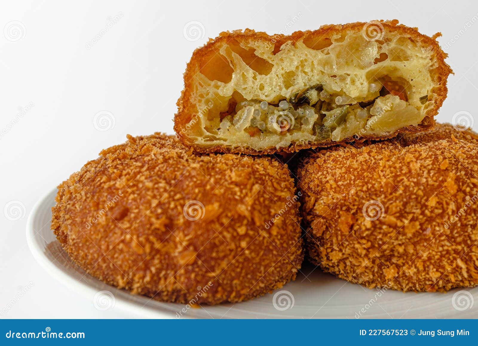 Vegetable Croquettes on a White Background Stock Image - Image of ...