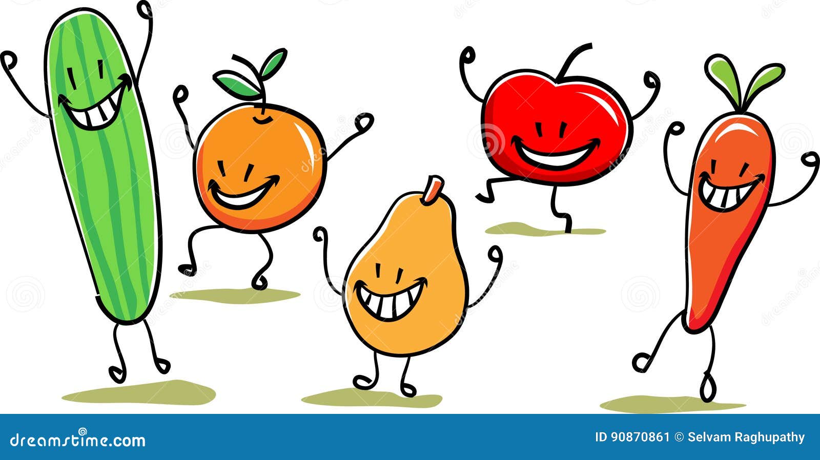 Vegetable dancers stock vector. Illustration of orchard - 90870861