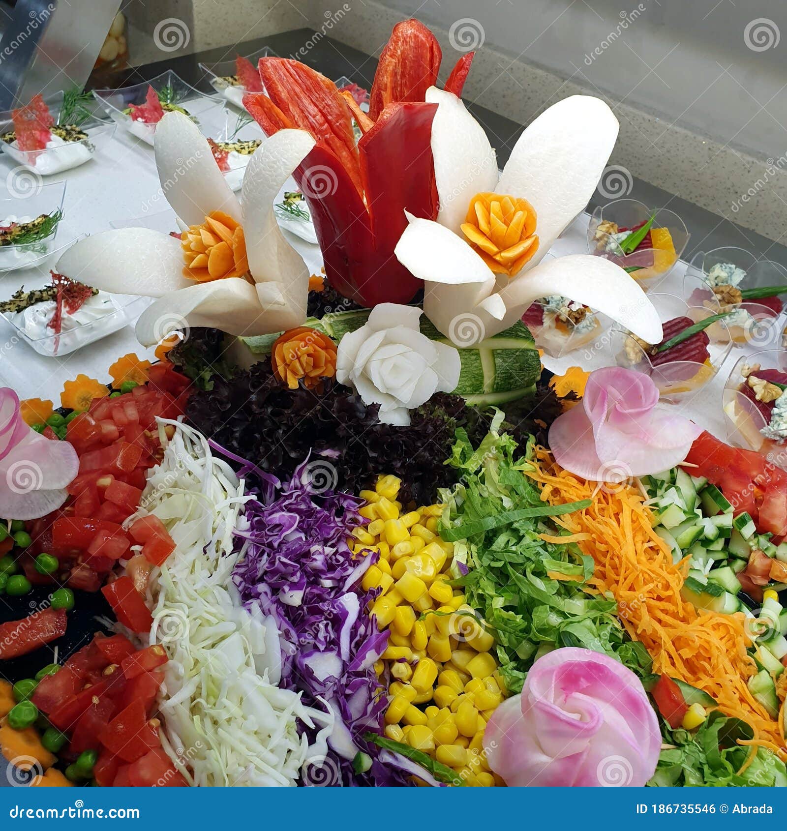 Vegetable decorations stock photo. Image of colorful - 186735546