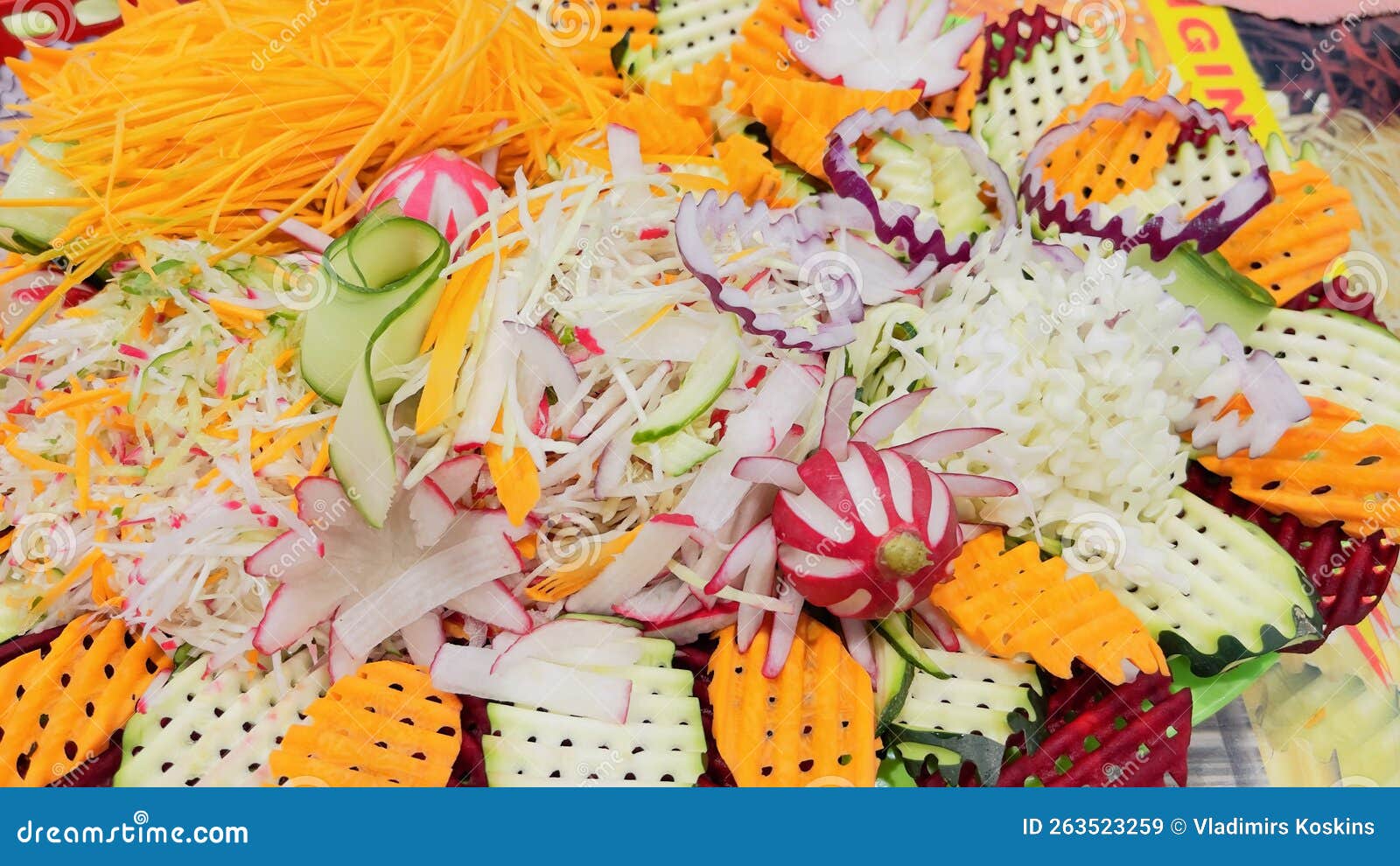 Vegetable decorations stock image. Image of cooked, cucumber - 263523259