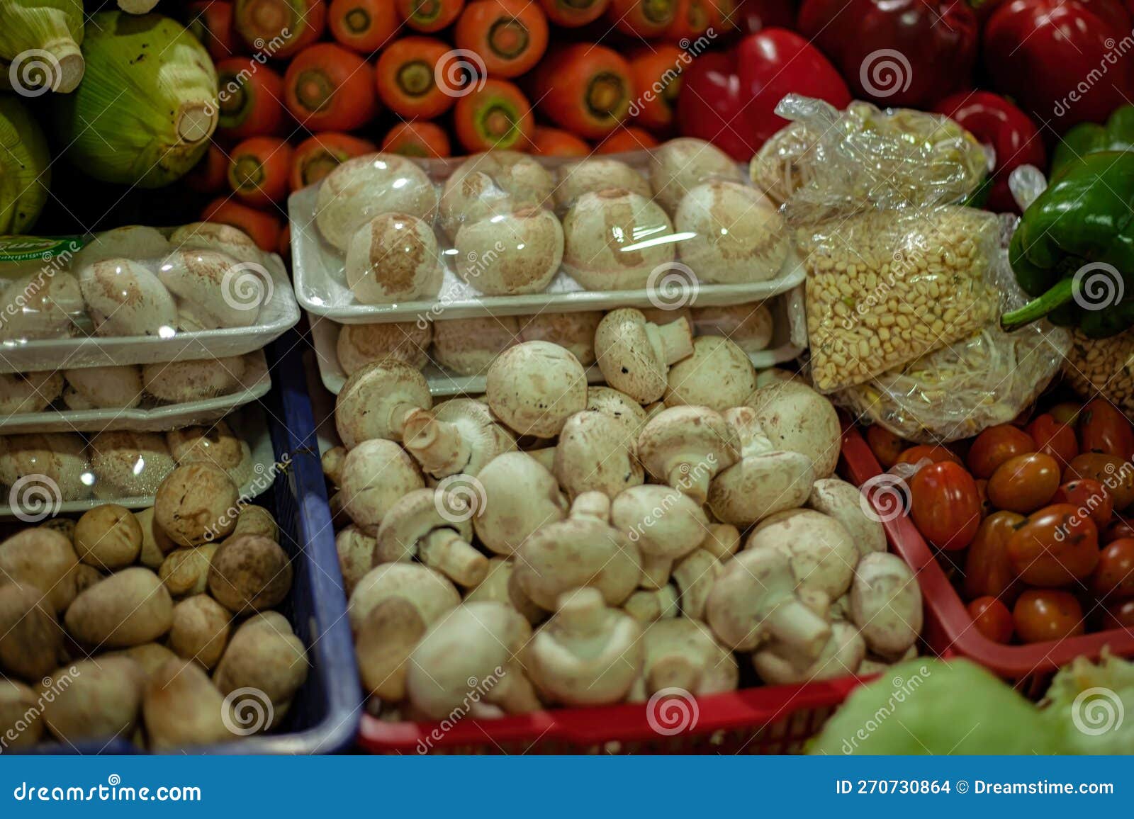 Vegetable displays stock photo. Image of flower, meal - 270730864