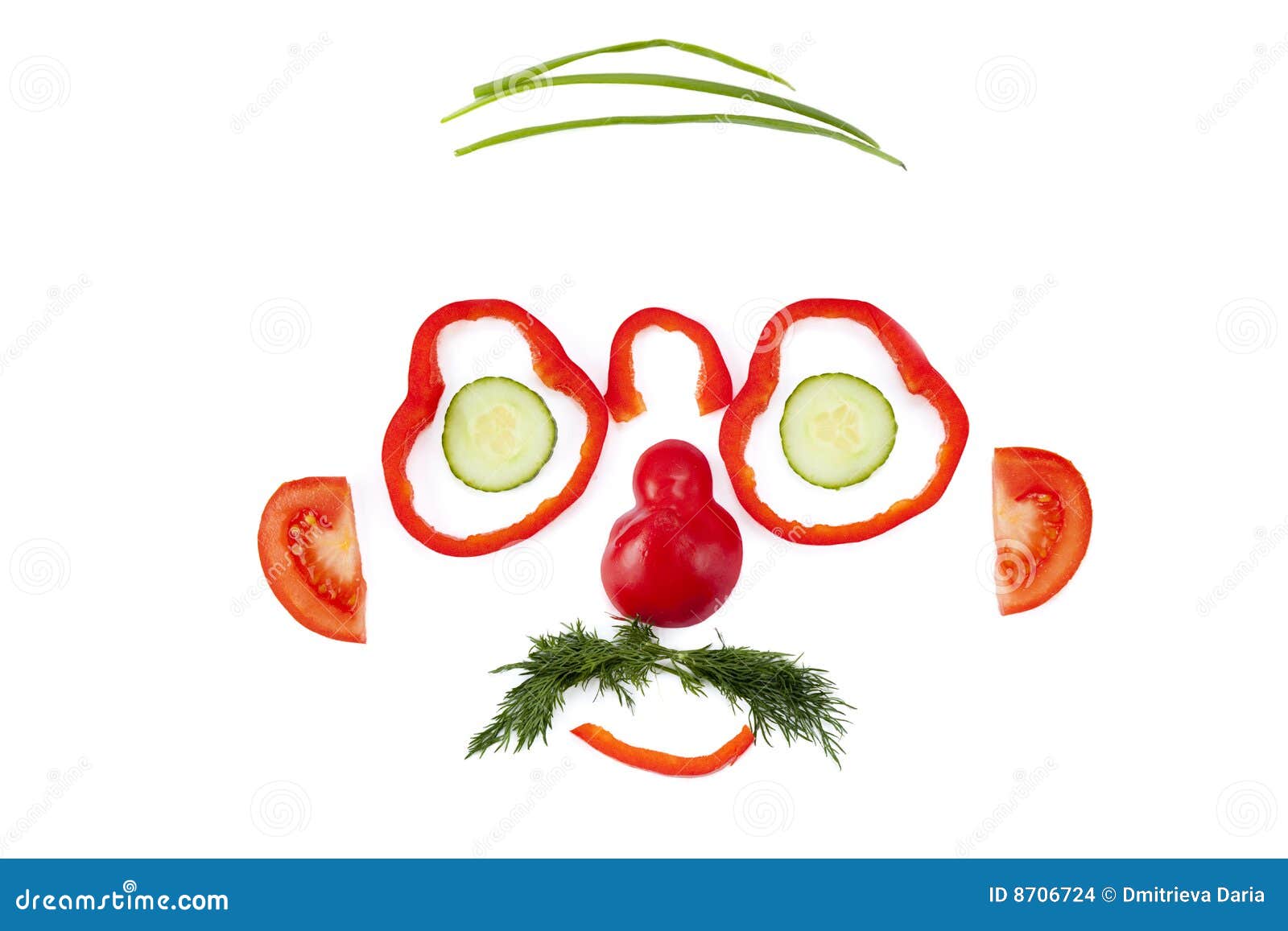 Vegetable face stock photo. Image of healthy, positive - 8706724