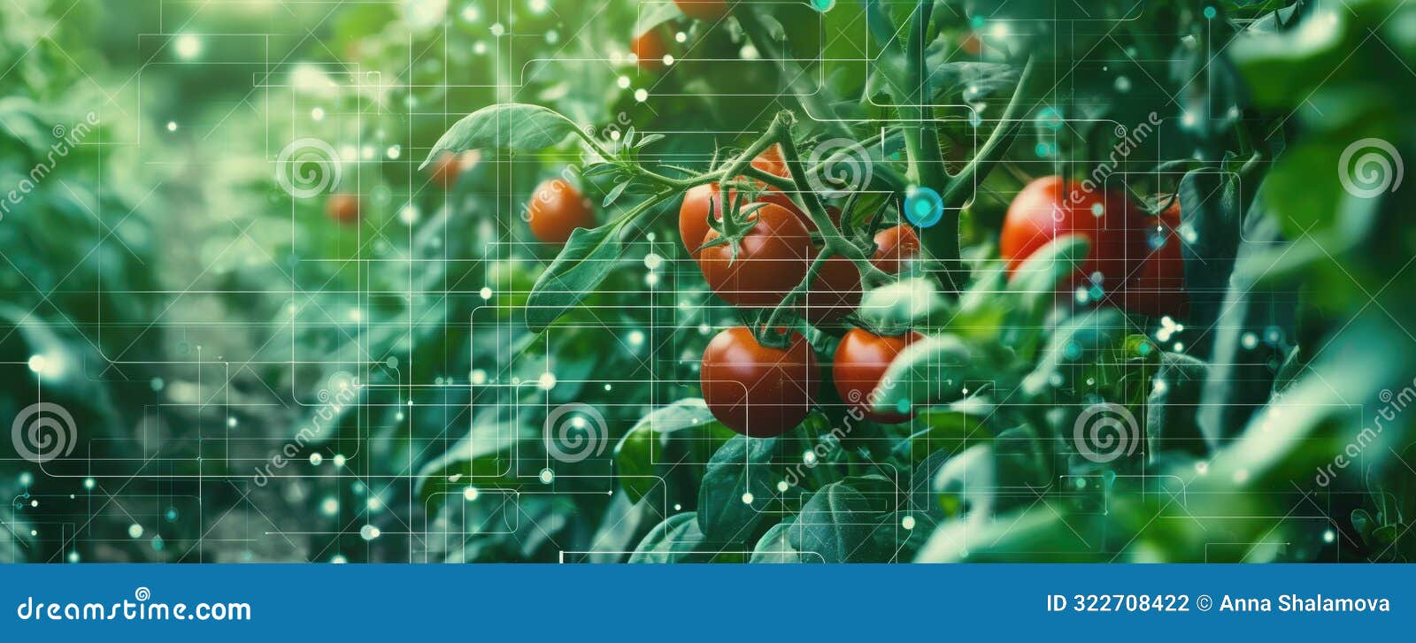 Vegetable Field with AI and Data Science Integration. Stock ...