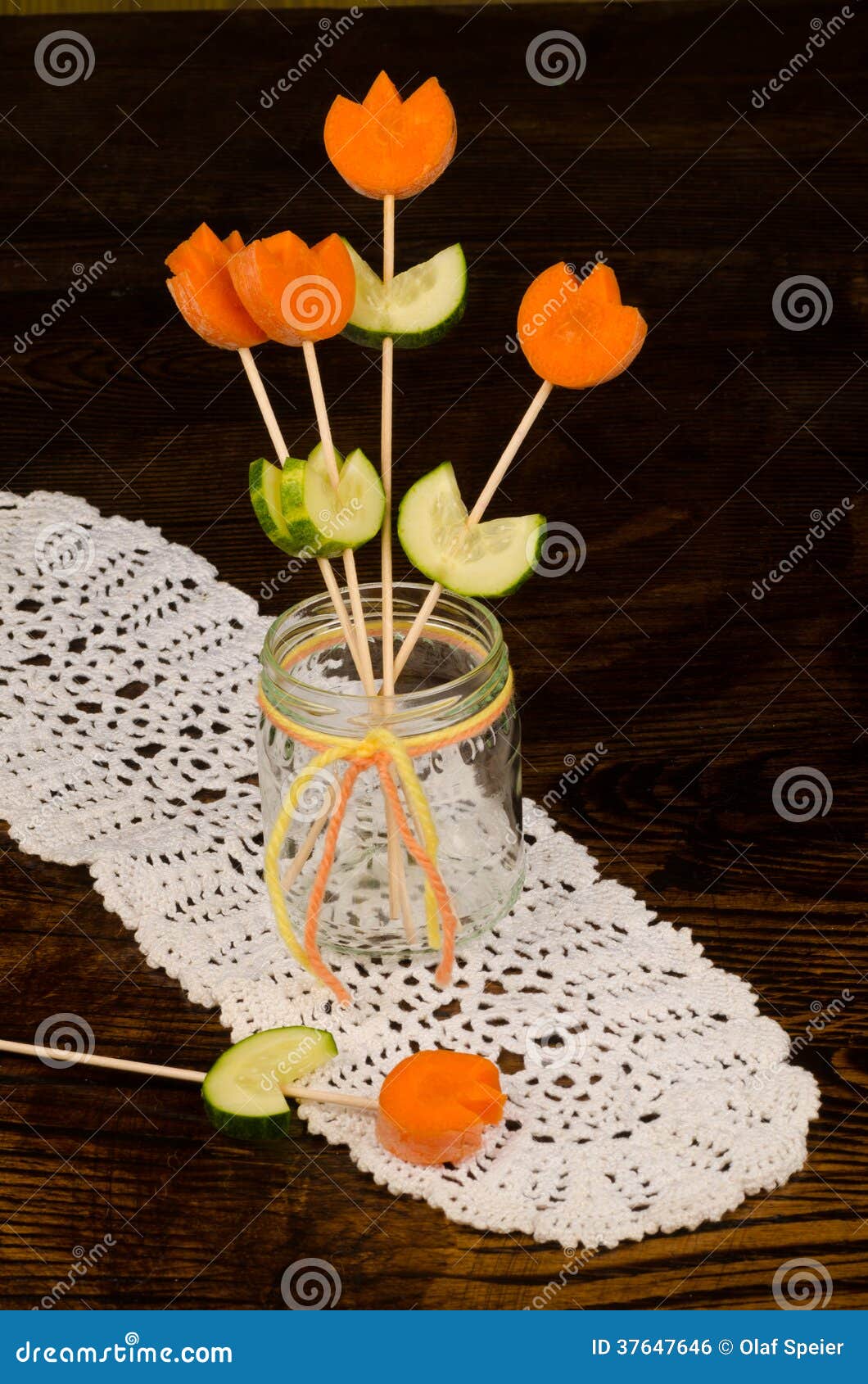 Vegetable Flowers Appetizer Stock Photo - Image of horizontal, creative ...