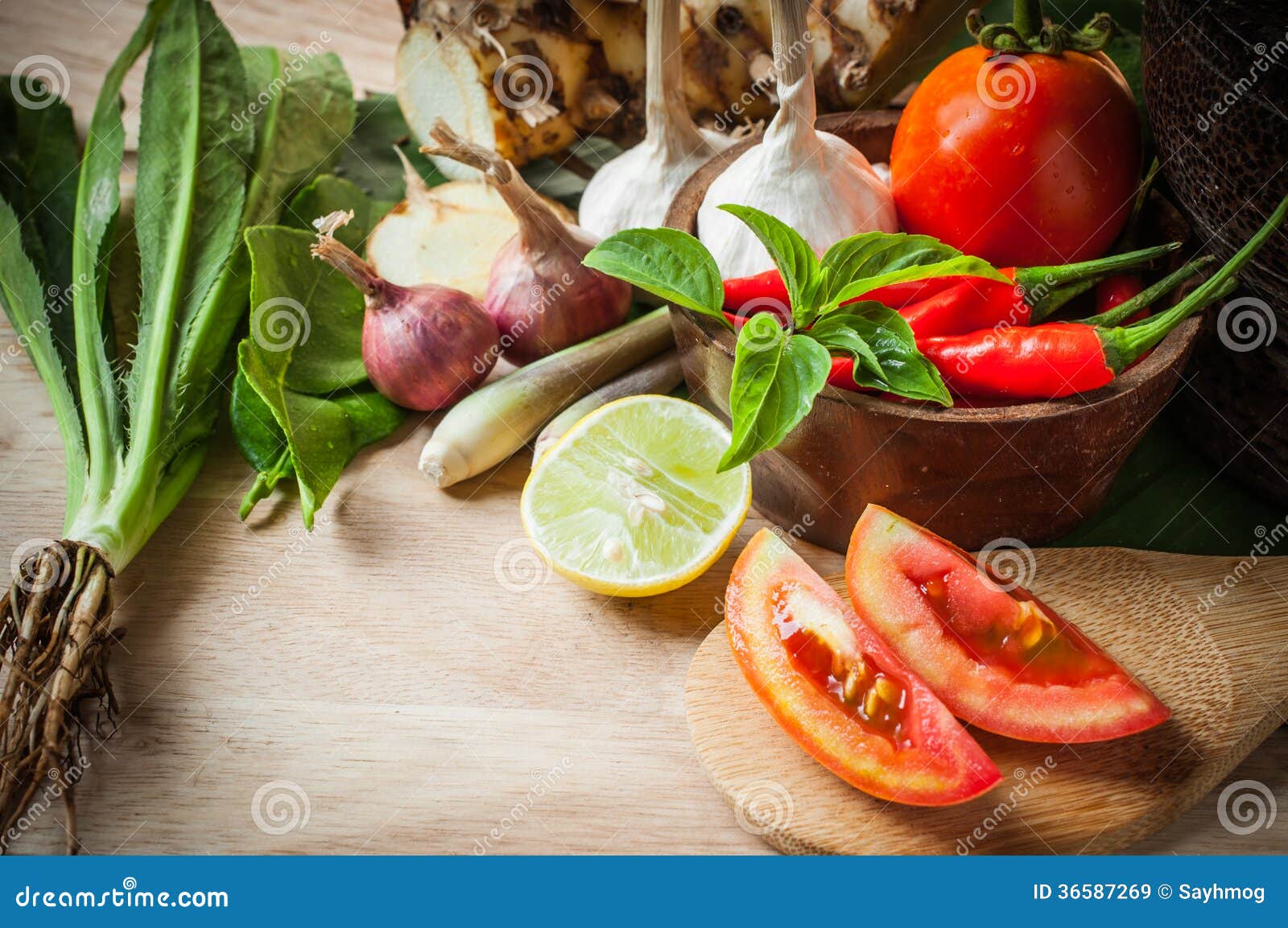 Vegetable of Food for Tom Yum Stock Image - Image of herb, spicy: 36587269