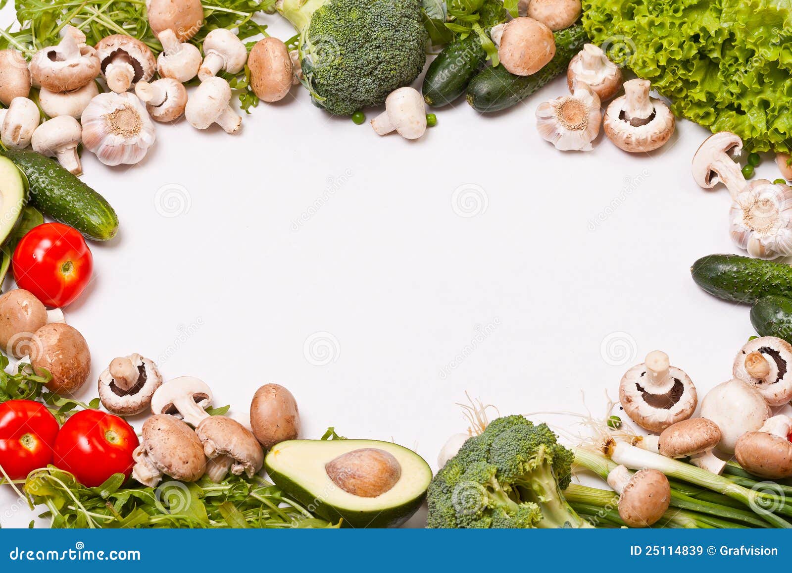 Vegetable frame stock image. Image of bright, green, ruccola - 25114839