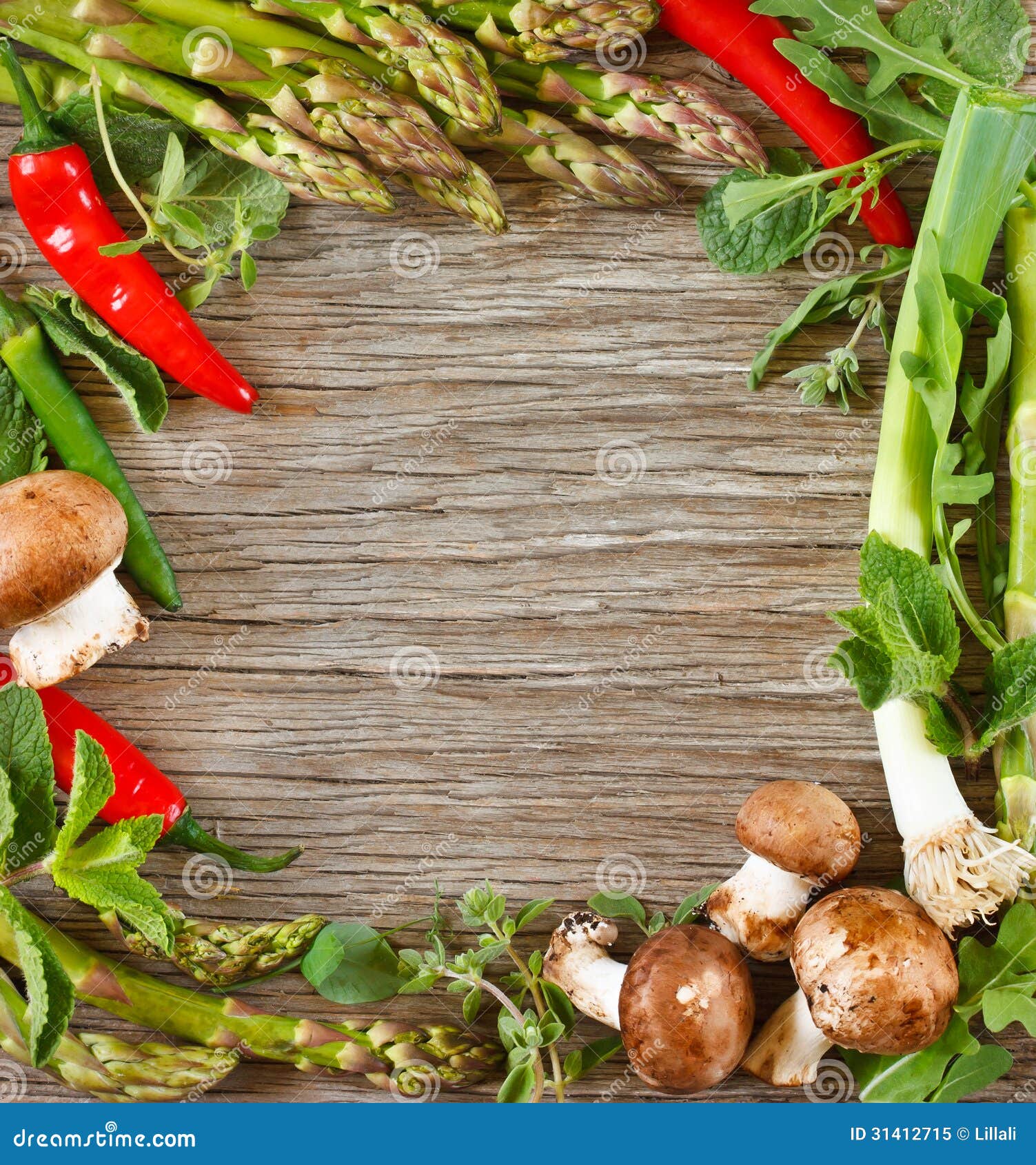 Vegetable frame. stock image. Image of chili, asparagus - 31412715