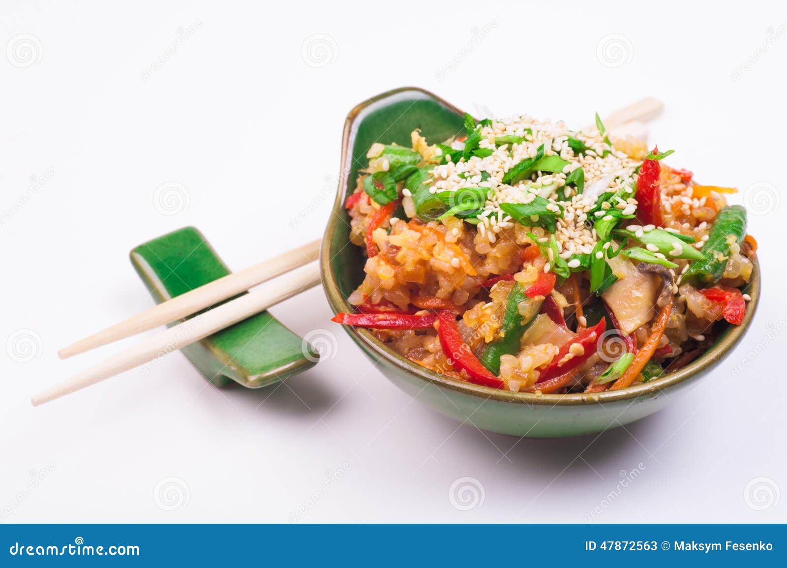 Vegetable fried rice stock image. Image of background - 47872563