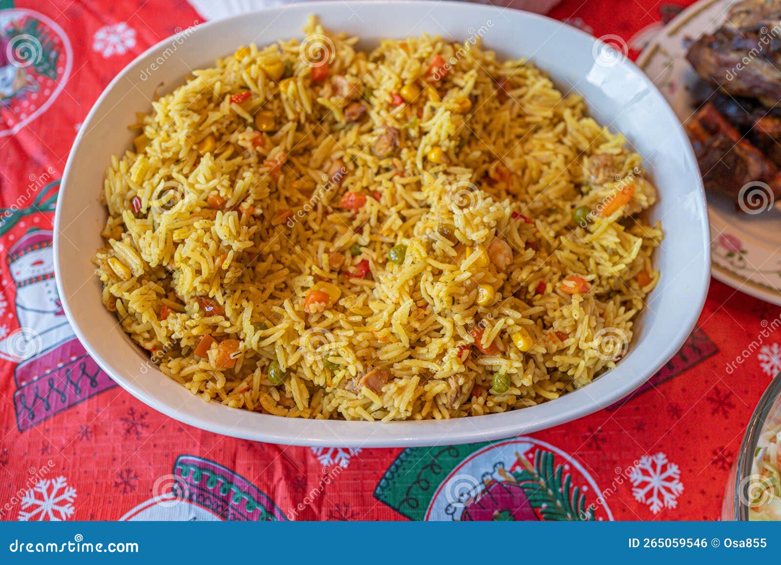 Vegetable Fried Rice in a Bowl Ready To Serve Stock Photo - Image of ...
