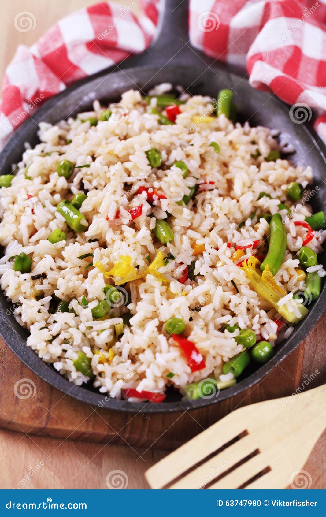 Vegetable fried rice stock photo. Image of detail, vegetarian - 63747980