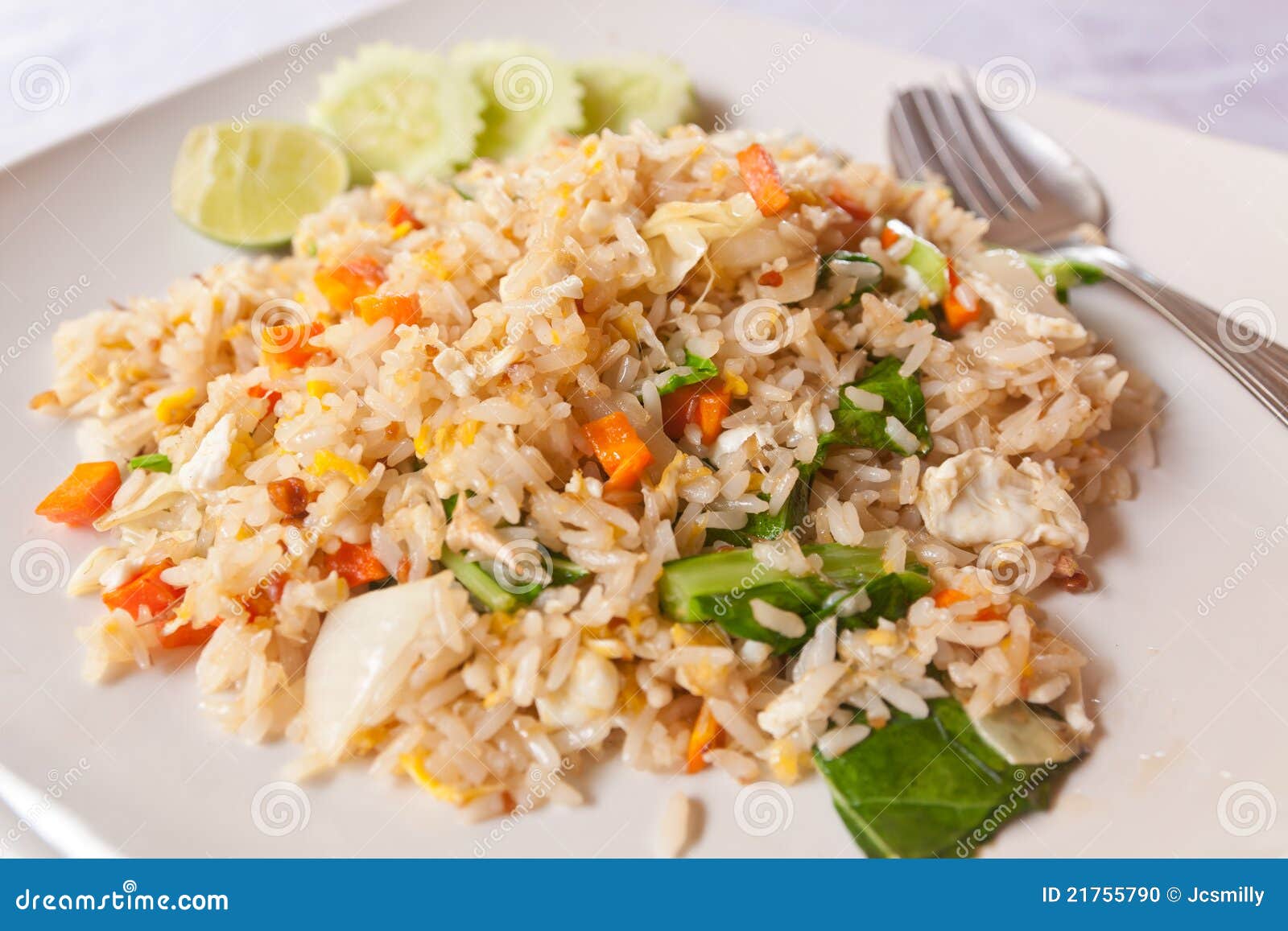 Vegetable Fried Rice with Spoon Stock Photo - Image of indian, asian ...