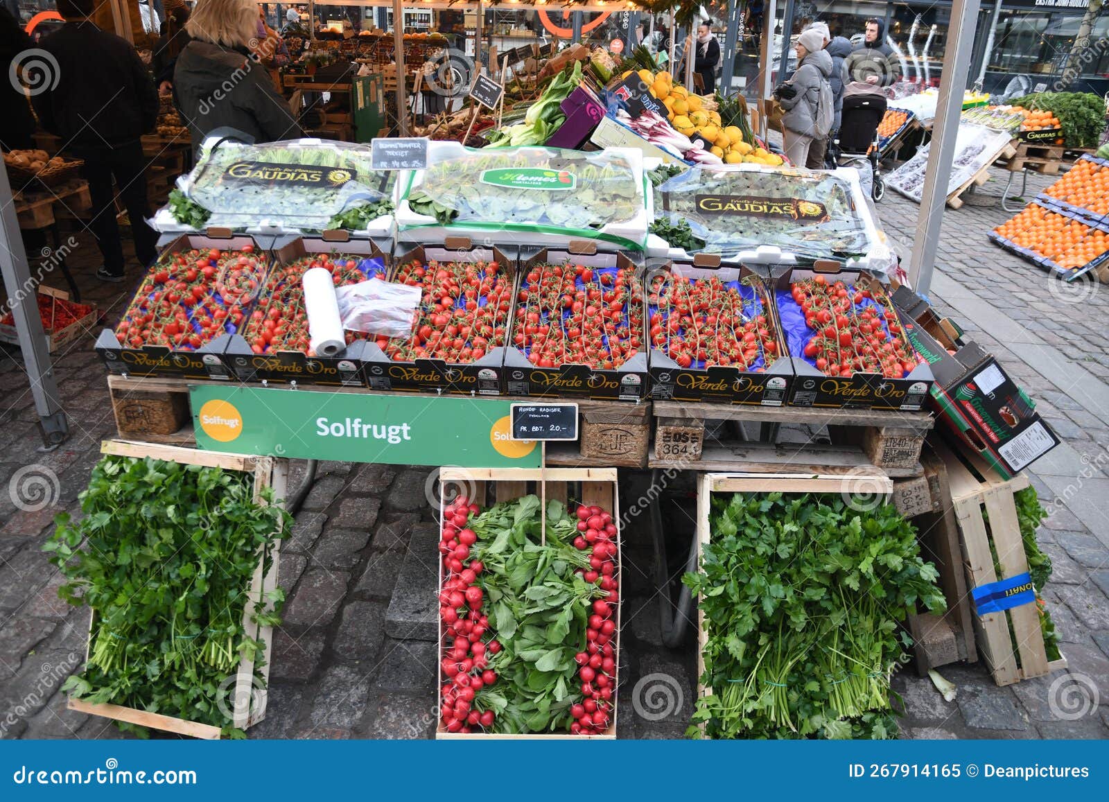 Vegetable and Fruit Vendor in Danish Capital Copenhagen Editorial Image ...