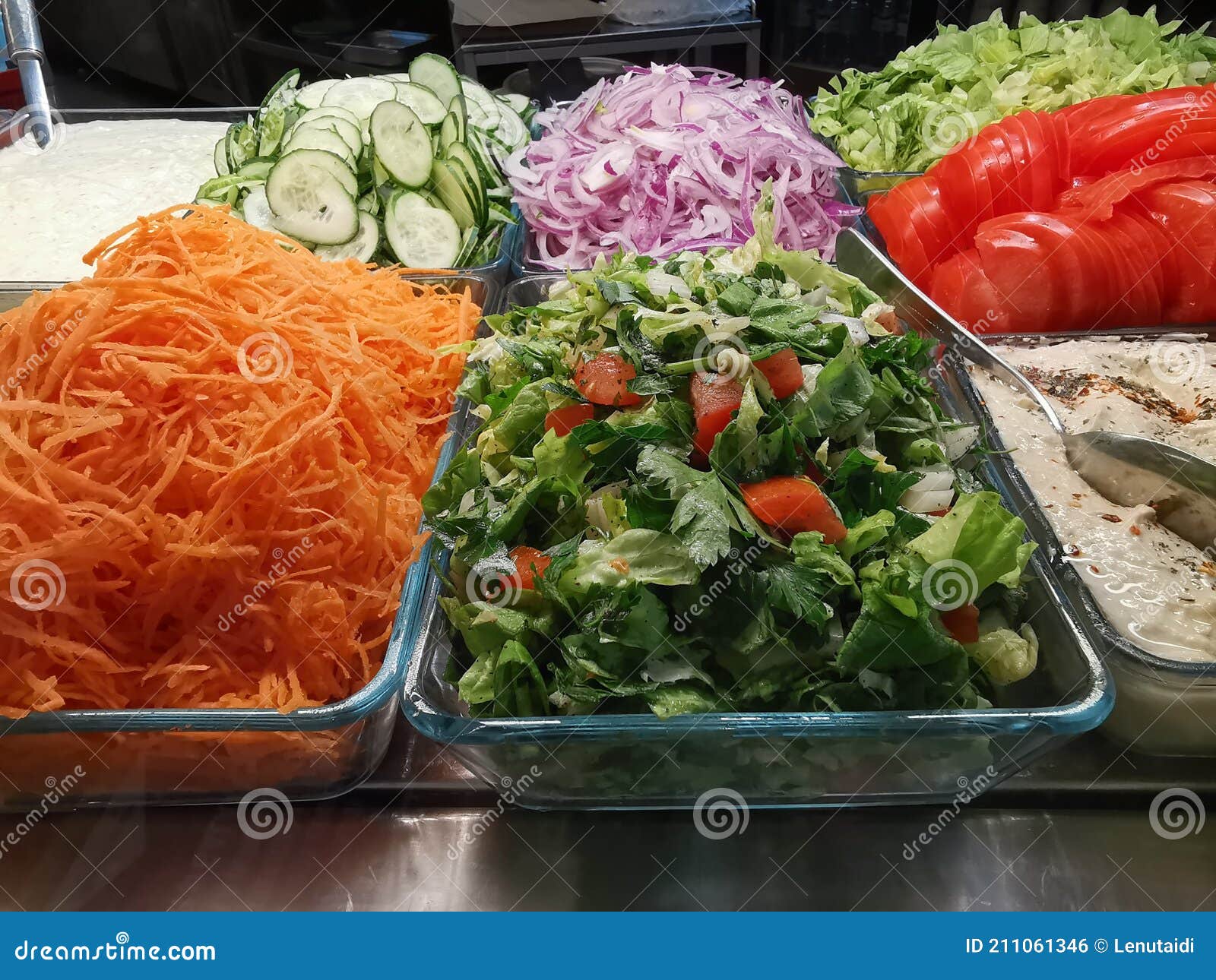 Vegetable Garnishes - Swedish Vegetable Buffet Stock Photo - Image of ...