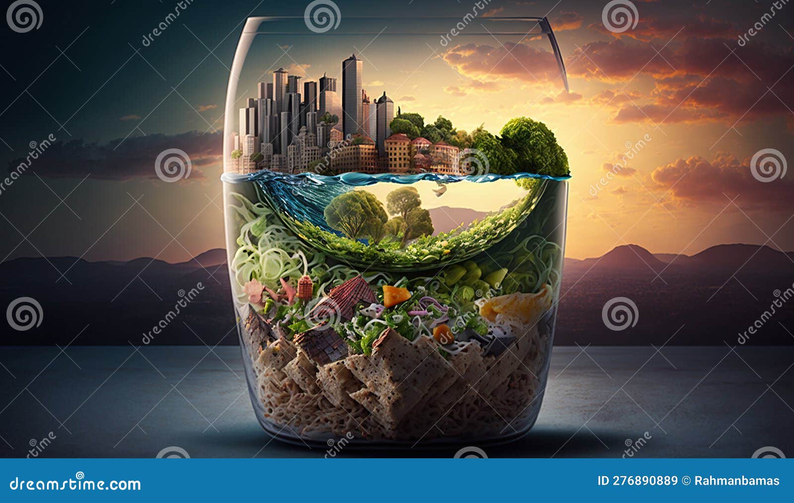 AI Generated Illustration stock image. Image of environment - 276890889