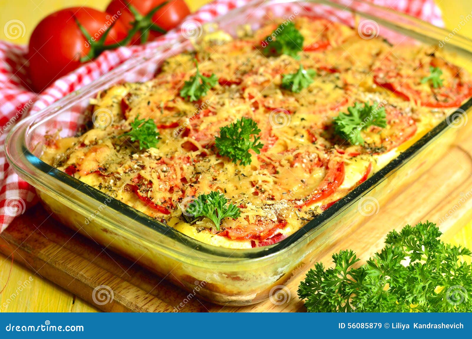 Vegetable gratin. stock image. Image of prepared, delicious - 56085879