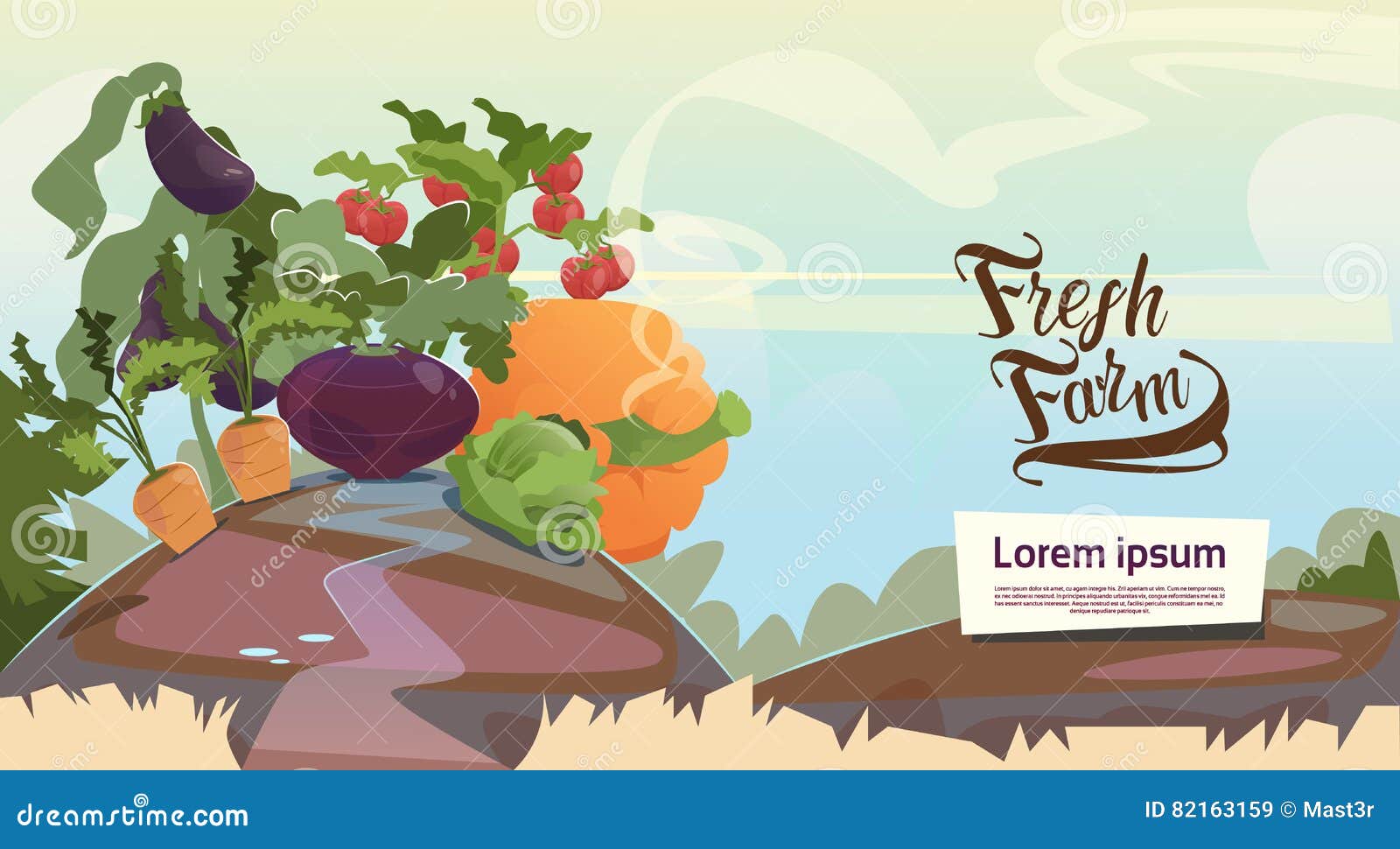 Vegetable Harvest Eco Fresh Farm Concept Stock Vector - Illustration of ...