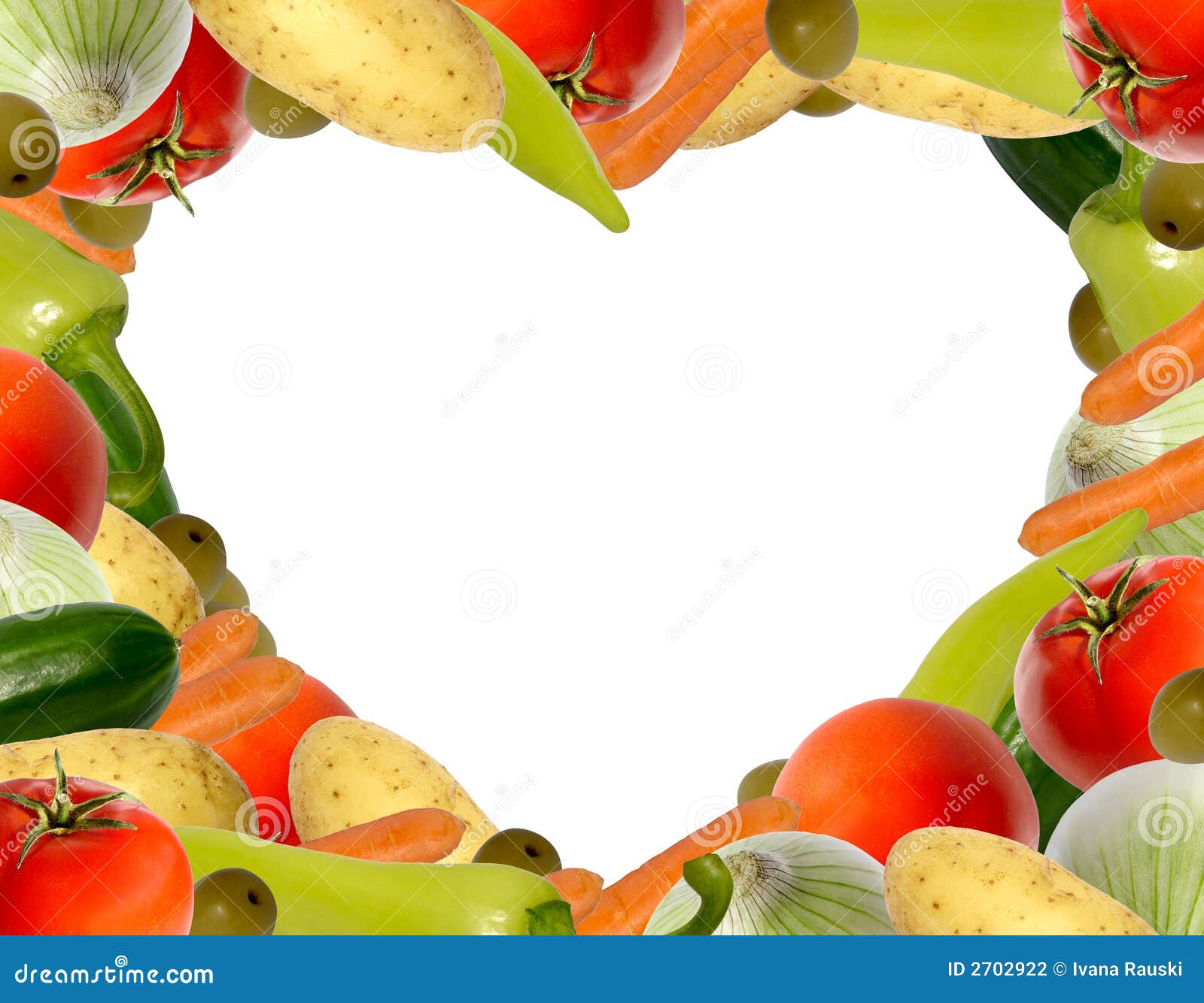 Vegetable Heart-shaped Frame Stock Photo - Image of bulb, market: 2702922