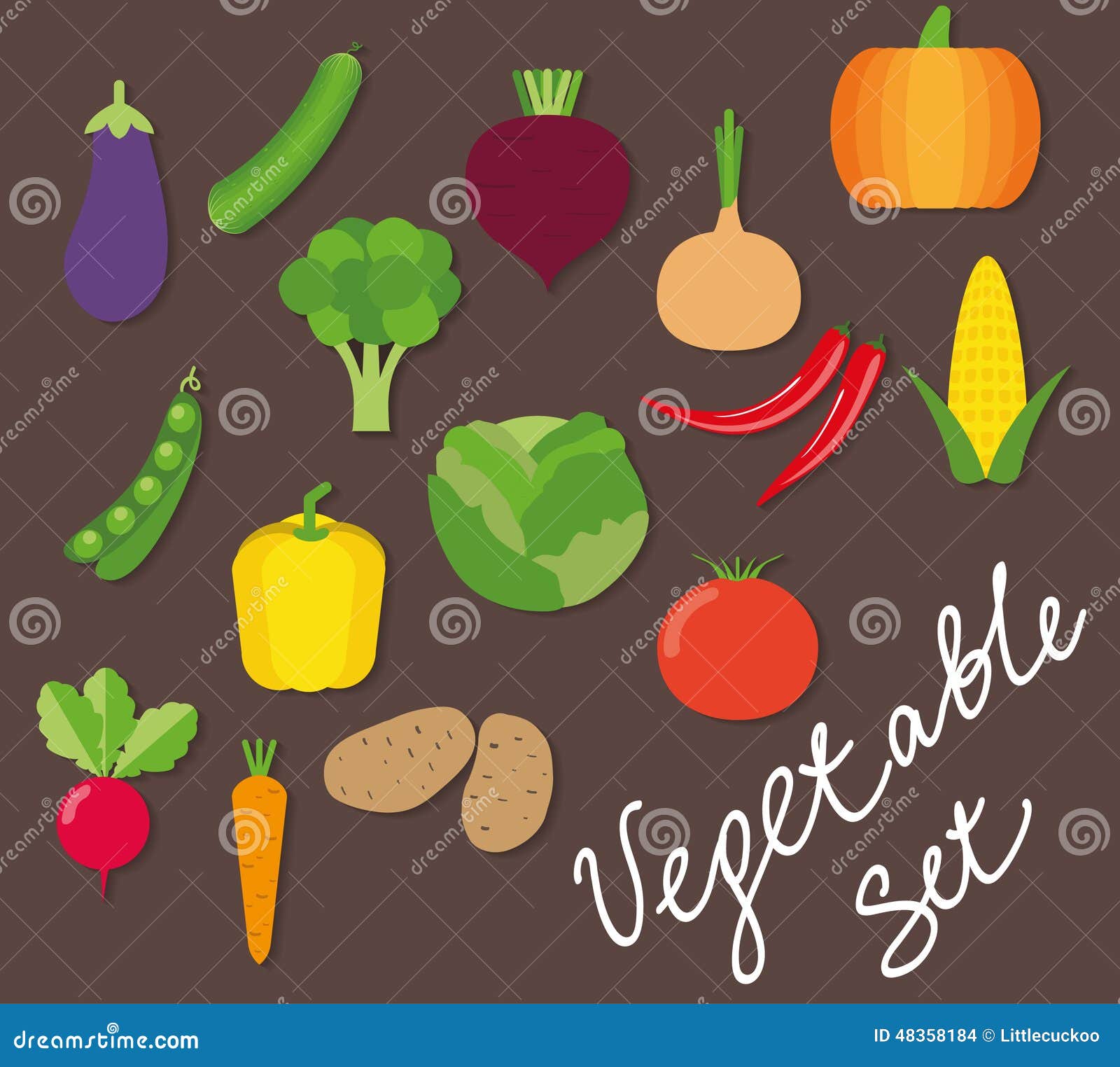 Vegetable Icon Set. the Image of Vegetables Symbol Stock Vector ...