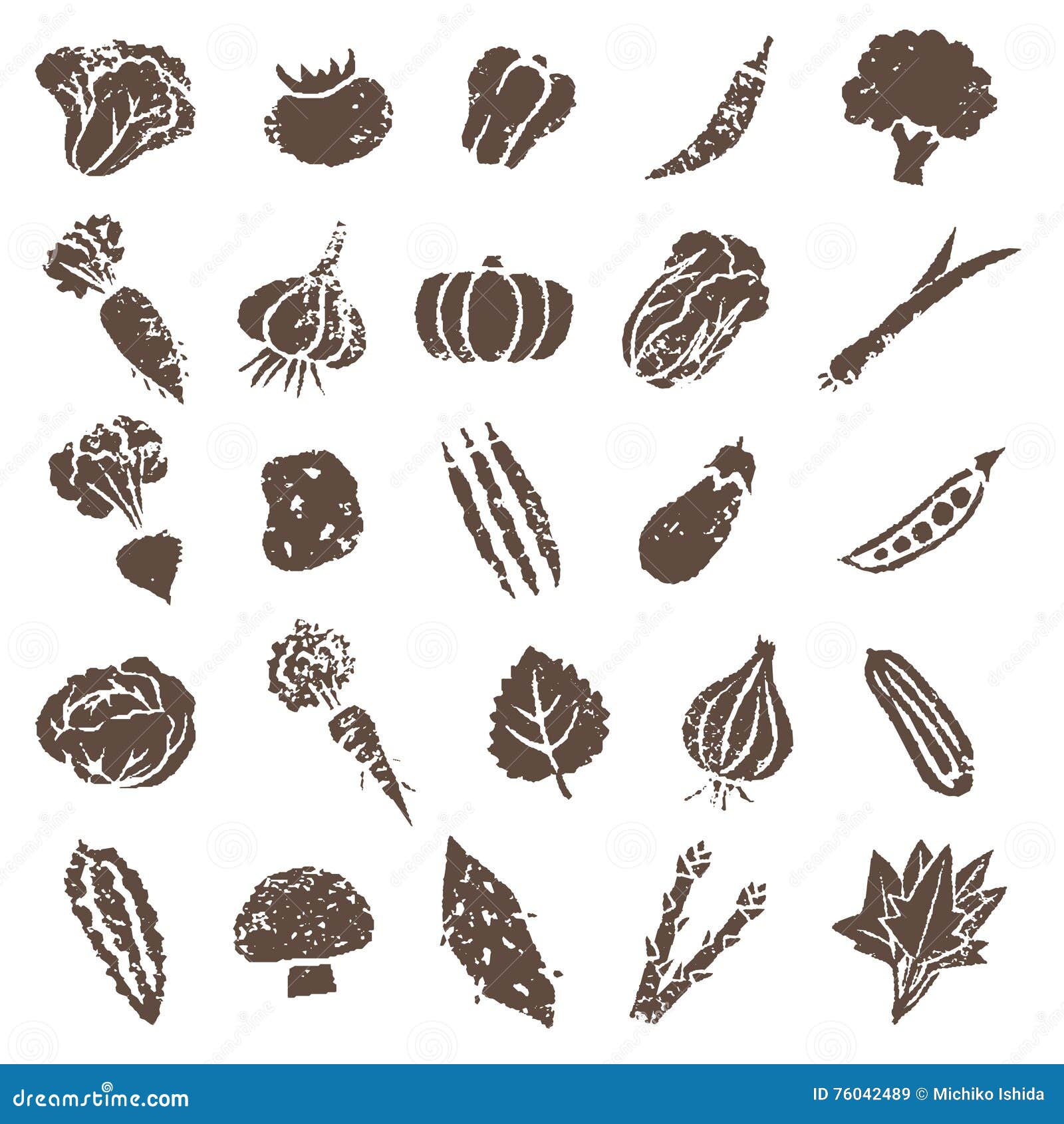 Vegetable icon set stock illustration. Illustration of pepper - 76042489