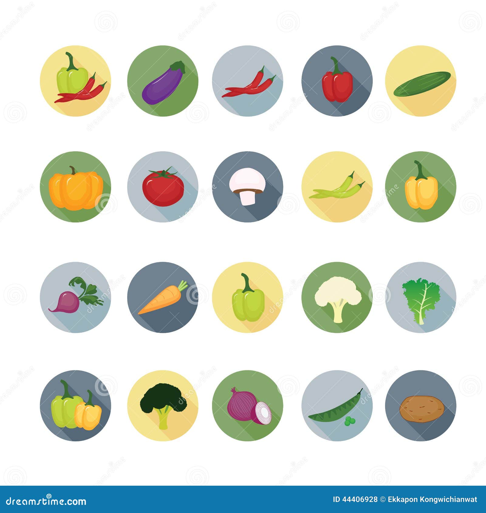 Vegetable icon sets. stock vector. Illustration of natural - 44406928