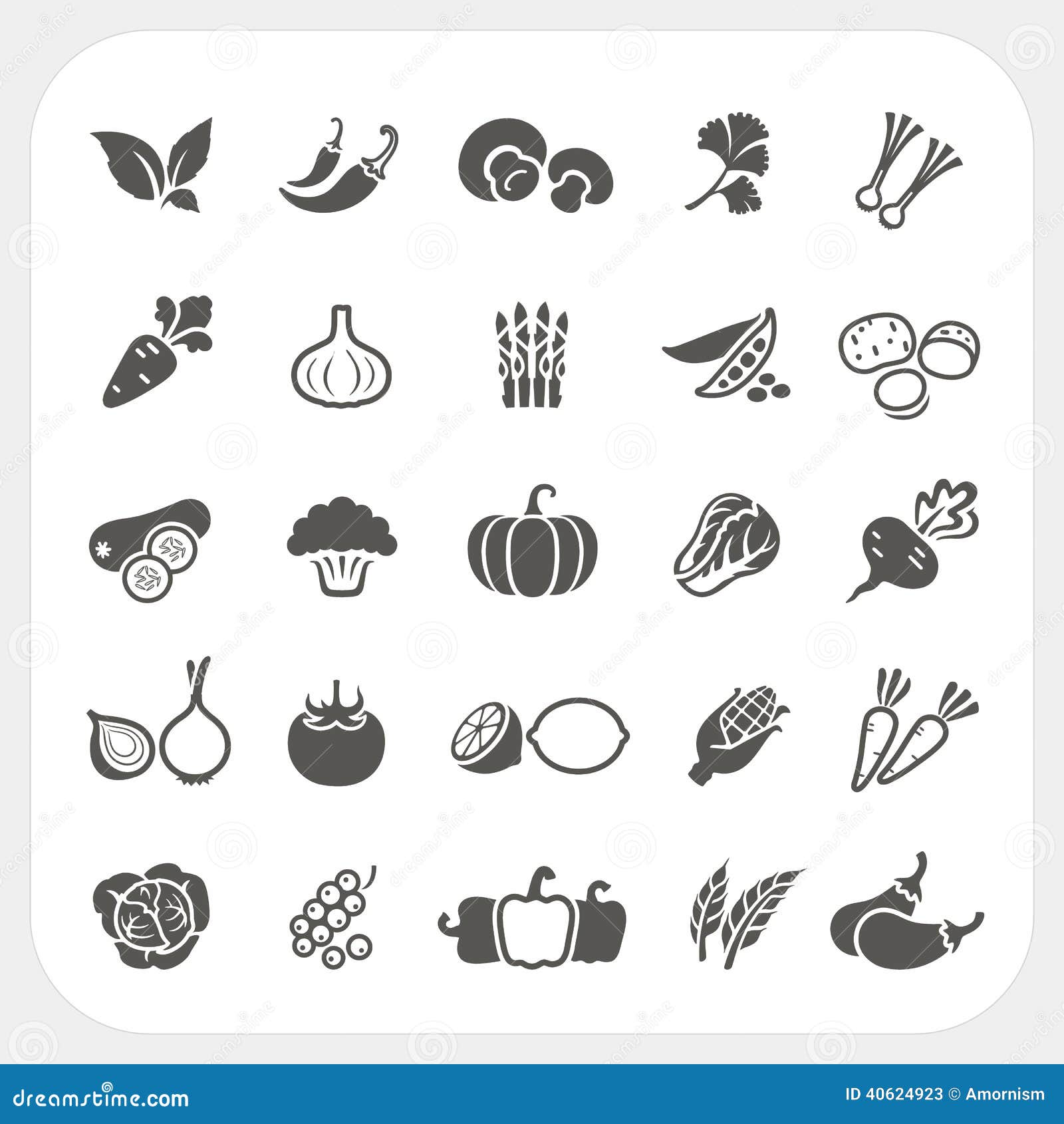 Vegetable Icons Big Vector Set. Modern Flat Design. | CartoonDealer.com ...
