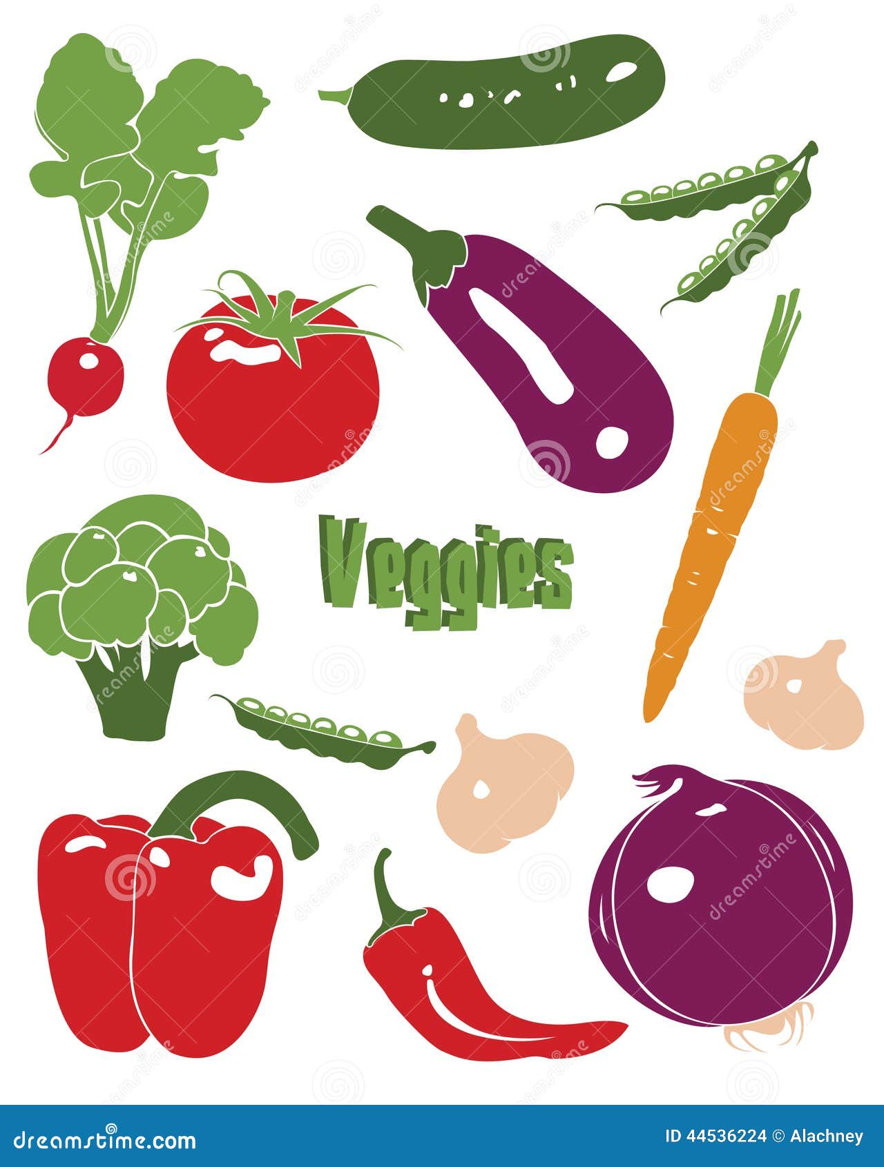 Vegetable Icons Set stock vector. Illustration of vector - 44536224