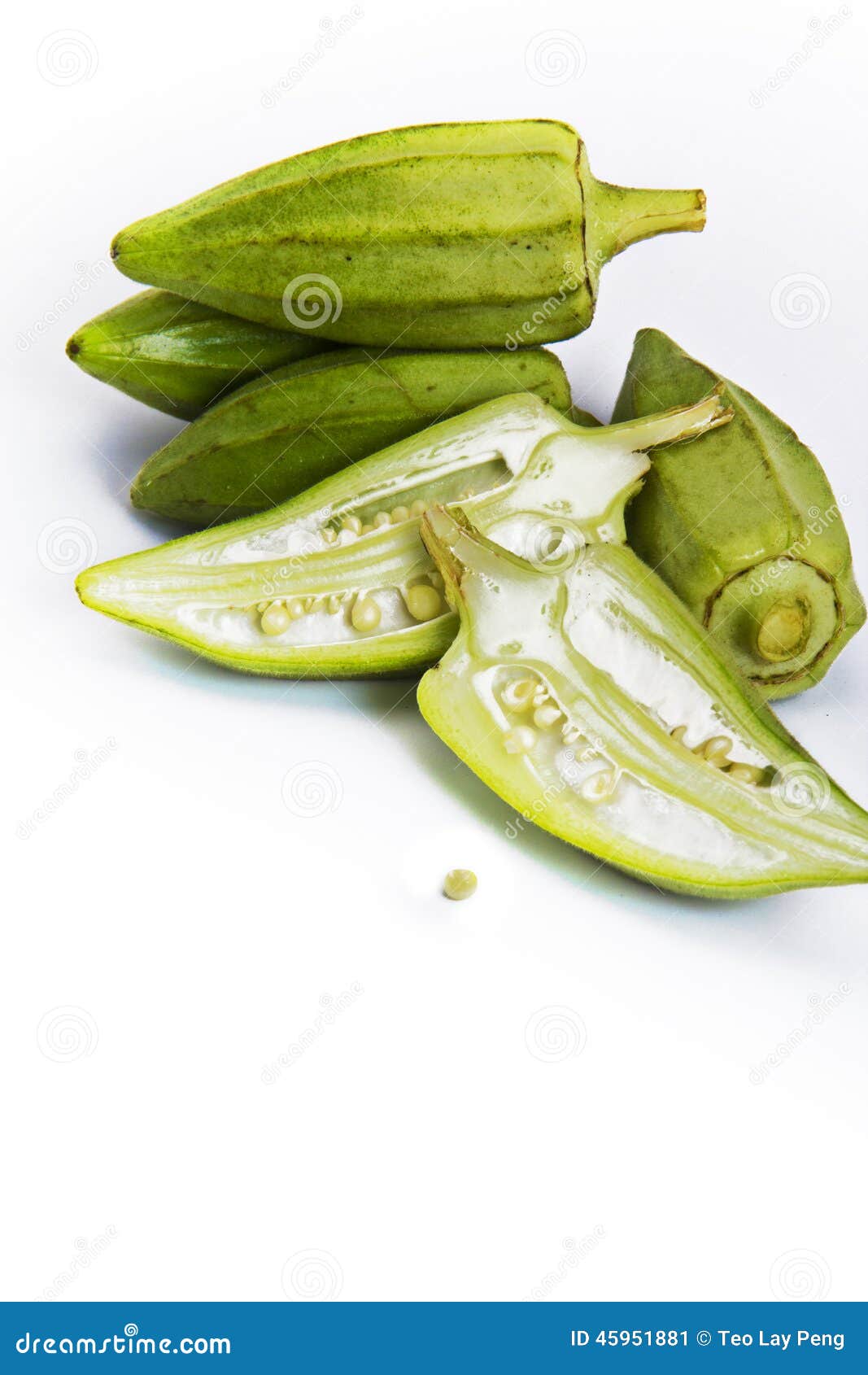 Vegetable ladies finger stock image. Image of food, isolated - 45951881