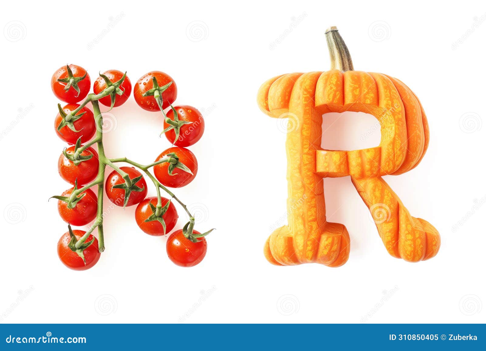 Vegetable Letter "R stock illustration. Illustration of vegan - 310850405