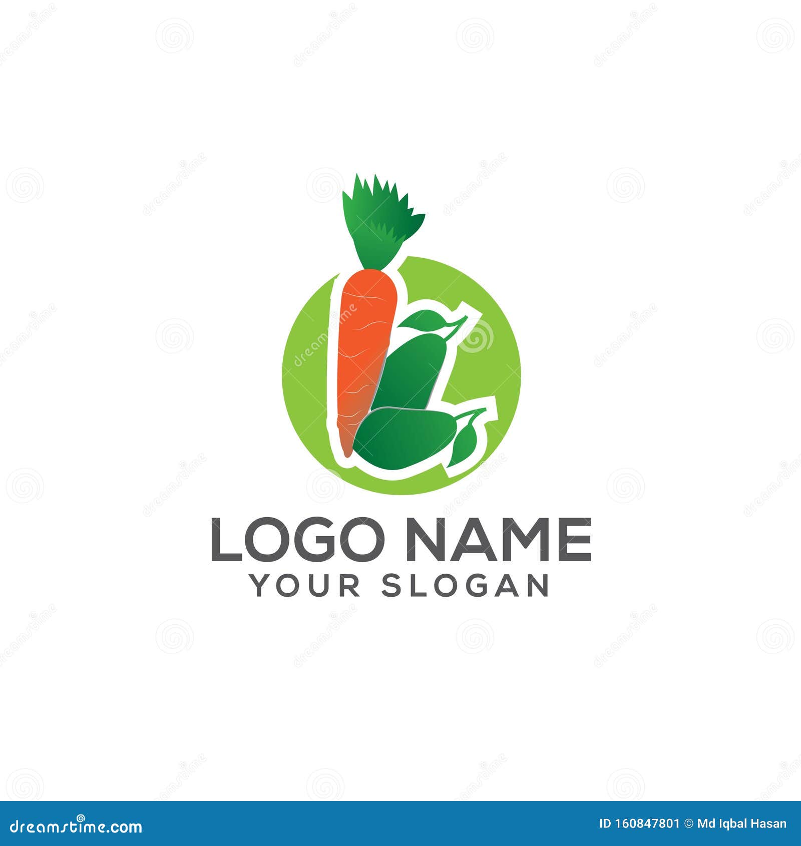 VEGETABLE LOGO DESIGN TEMPLATE VECTOR EPS Stock Vector - Illustration ...