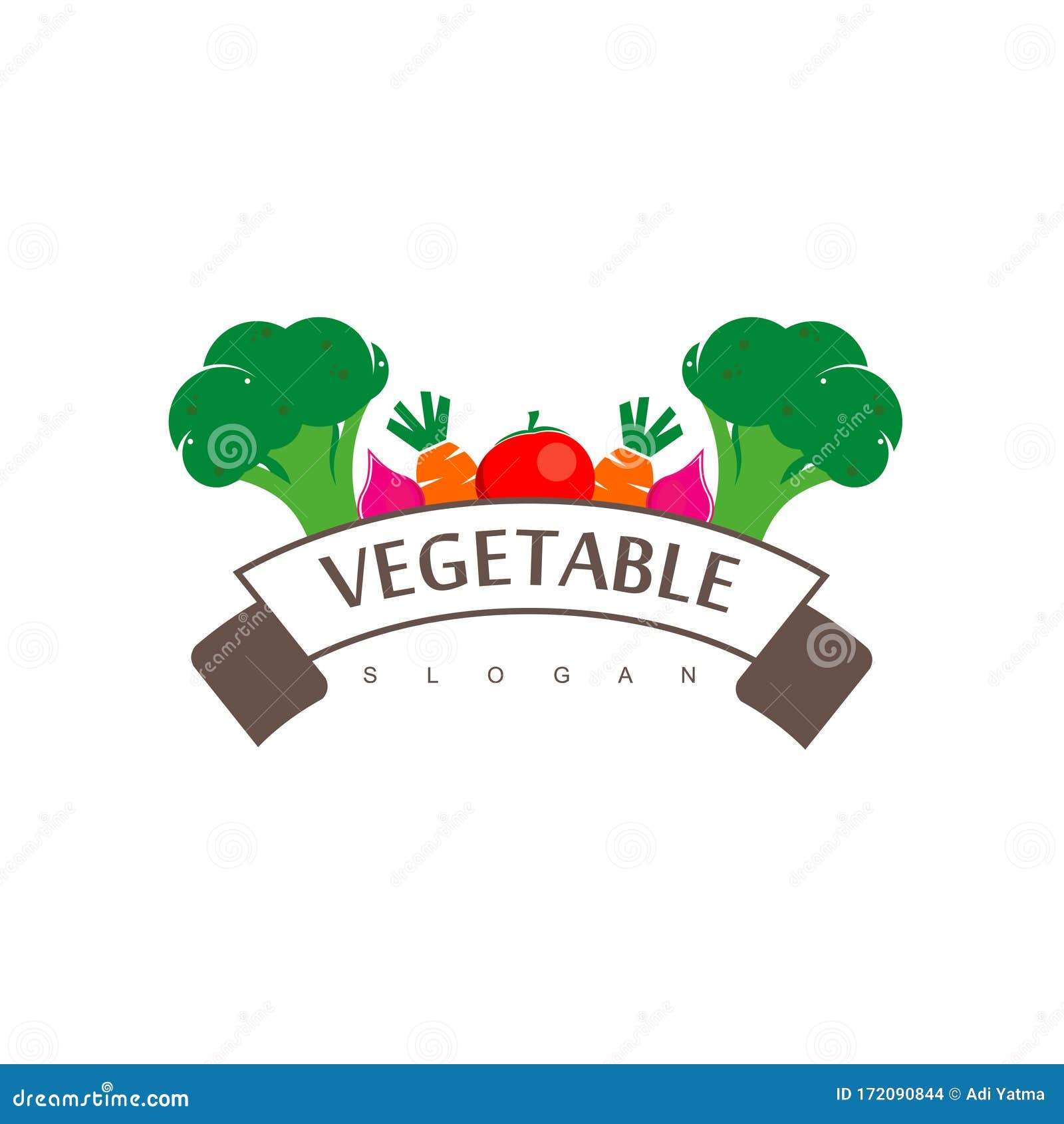 Vegetable Logo Design for Vegan Food Symbol Stock Vector - Illustration ...