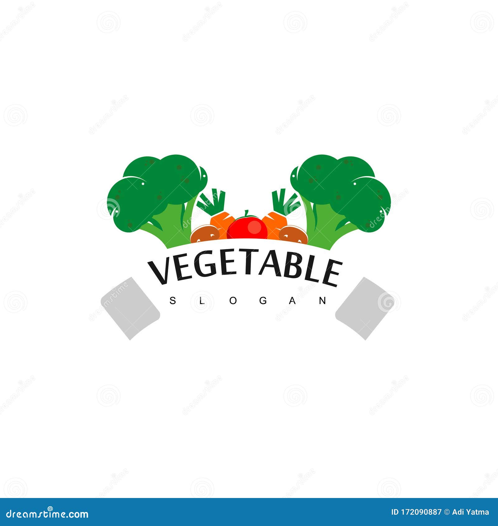 Vegetable Logo, Vegan Label Design Vector Stock Vector - Illustration ...