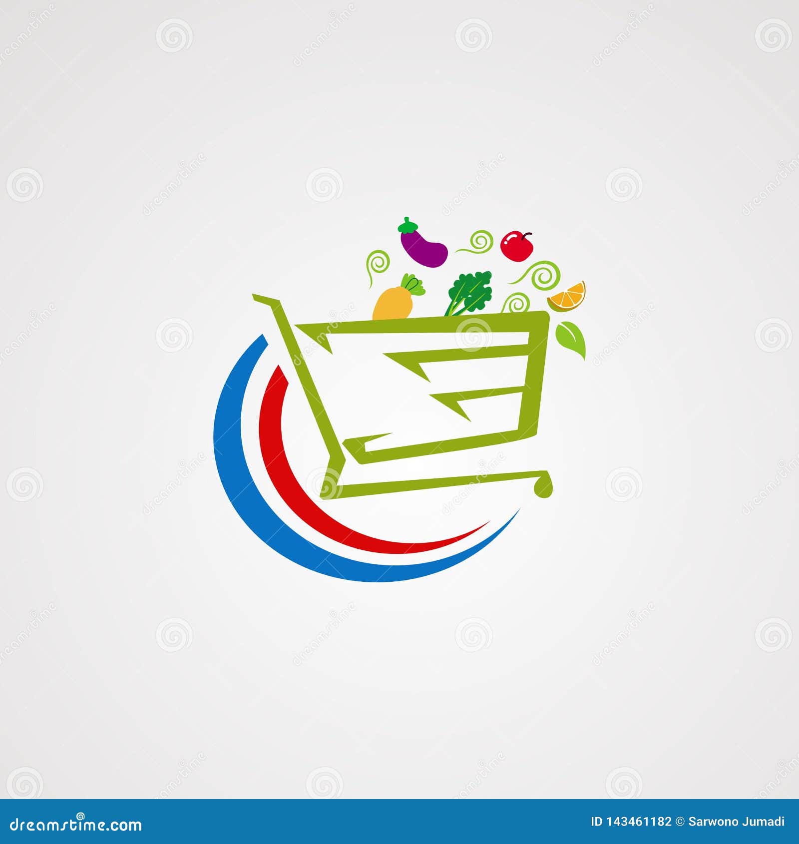 Vegetable Market Logo Vector, Icon, Element, and Template for Company ...