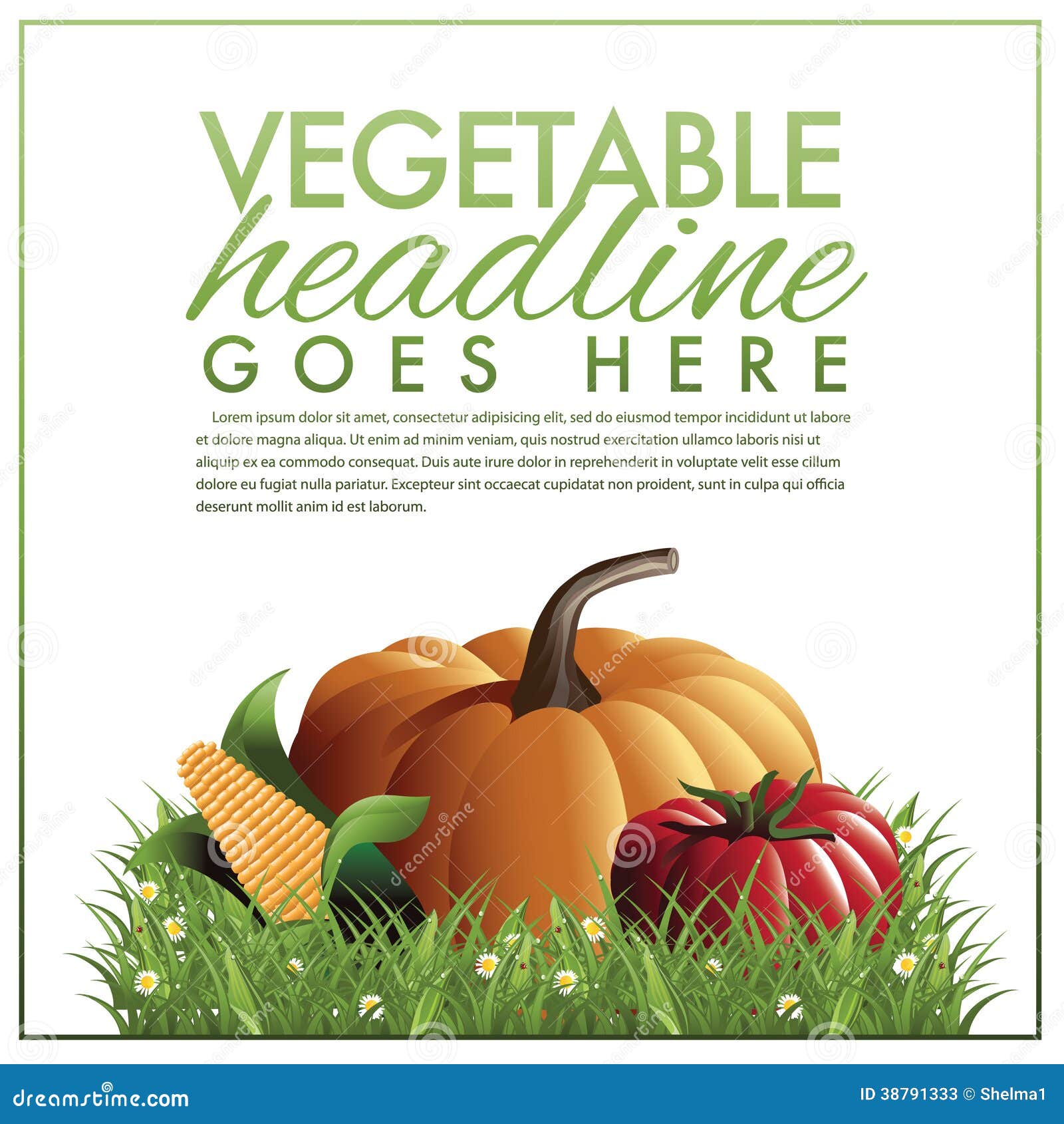 Vegetable Marketing Template Stock Illustration - Illustration of ...