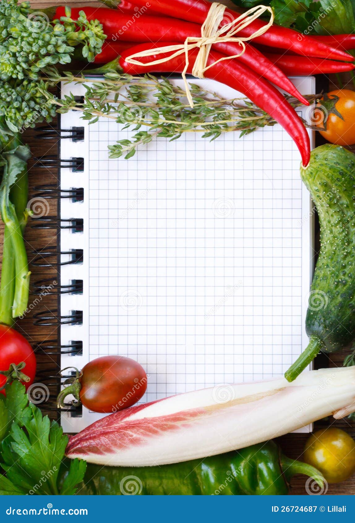 Vegetable notebook. stock image. Image of book, card - 26724687