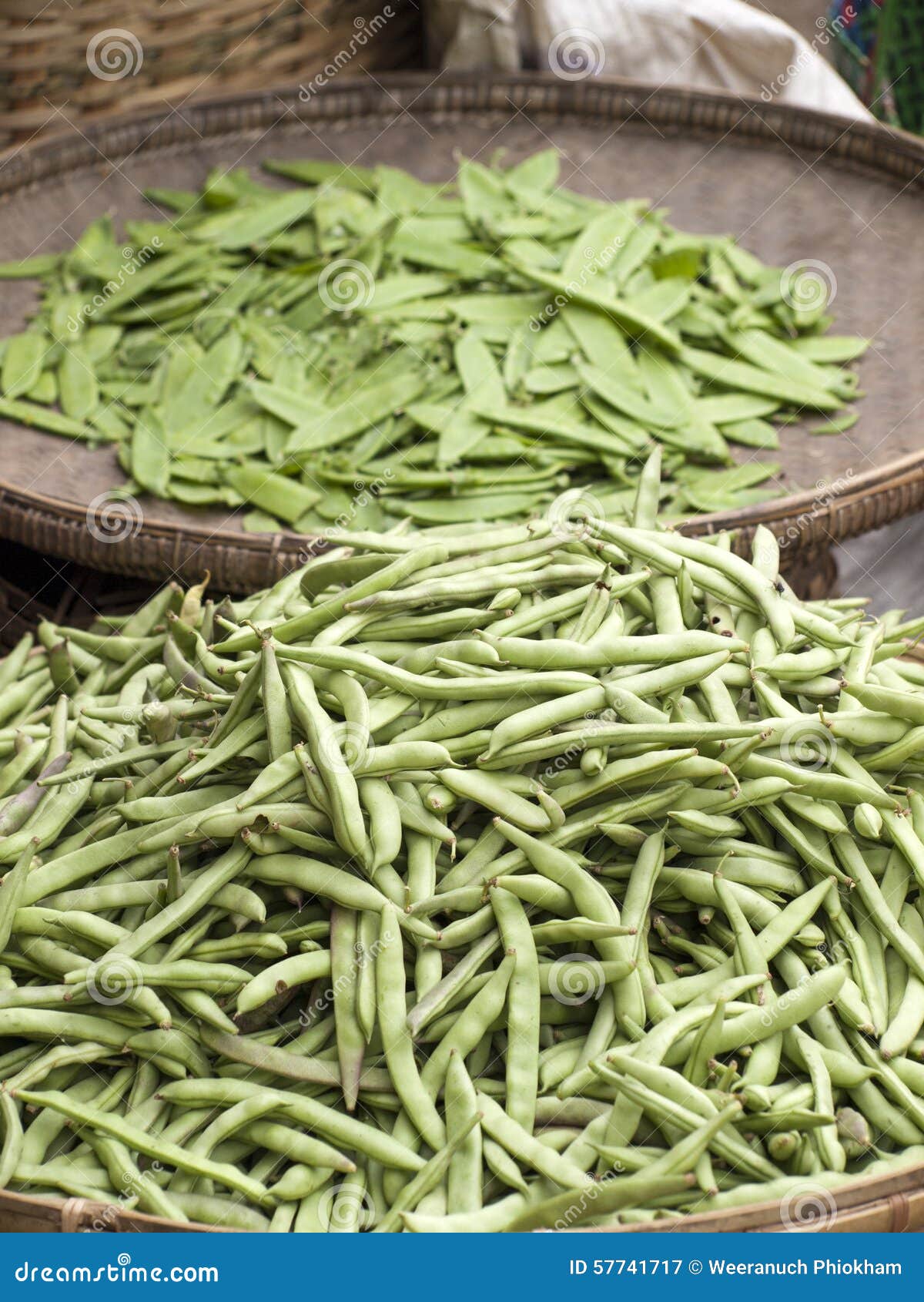 Vegetable,outdoor Market ,string Beans Stock Image - Image of bean ...