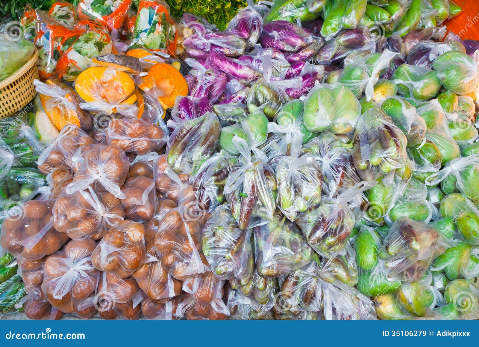 Vegetable packaging bag stock image. Image of grocery - 35106279
