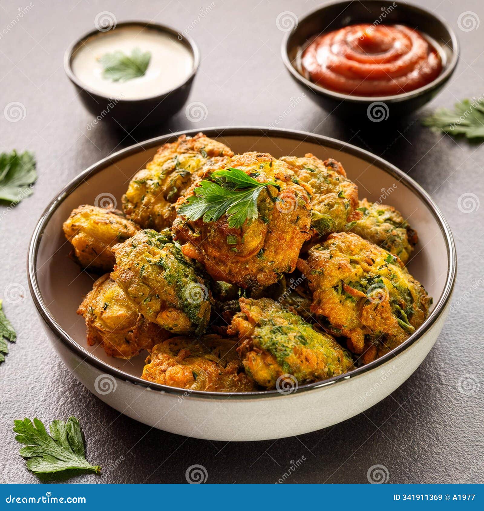 Vegetable Pakora, Indian Food AI Generated Stock Photo | CartoonDealer ...