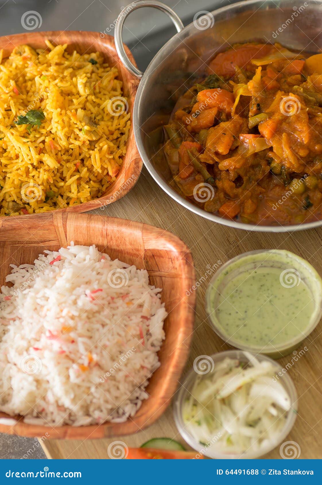 Vegetable pathia with rice stock photo. Image of pathia - 64491688