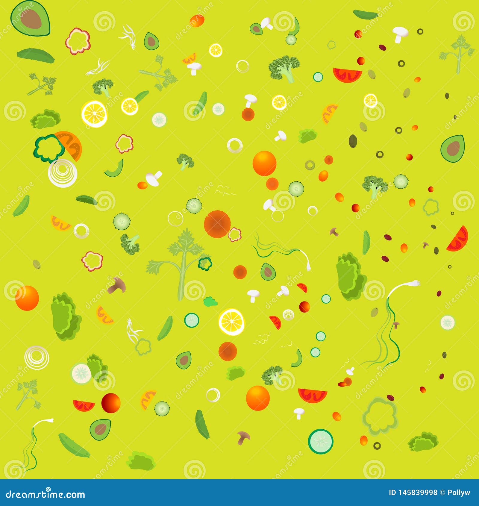 Vegetable Pattern with Vegetarian Healthy Food Stock Vector ...