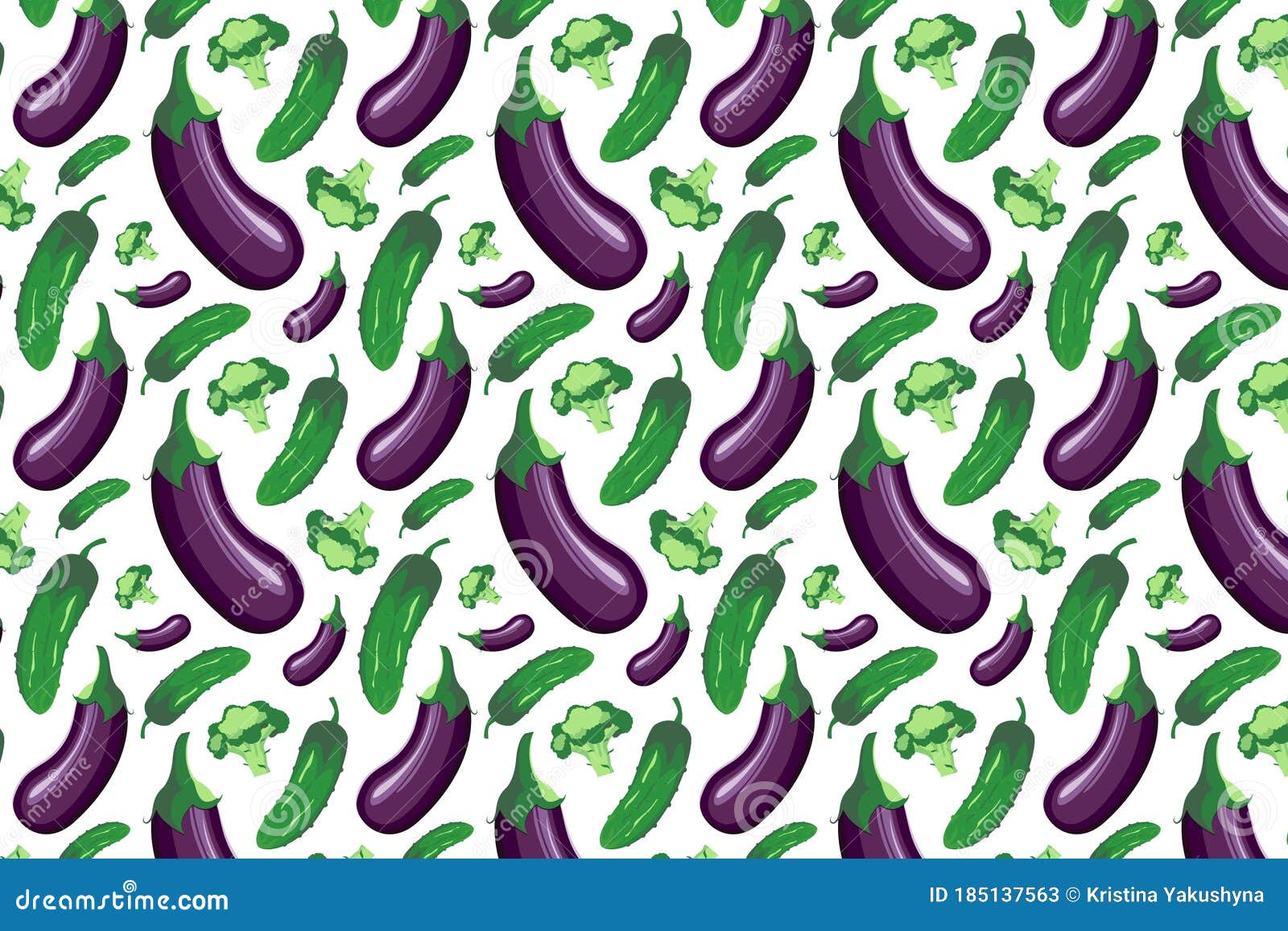 Vegetable Pattern on White. Bright Food Pattern Stock Illustration ...