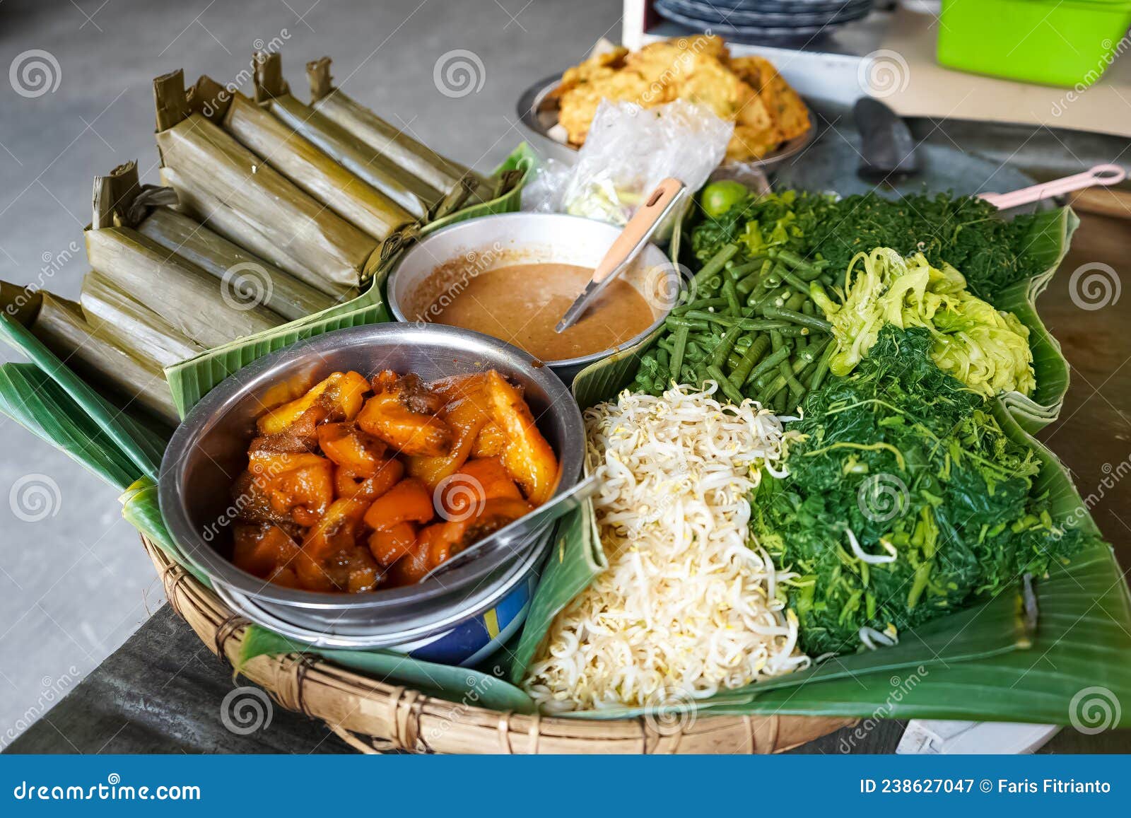 Vegetable Pecel is a Traditional Food, Especially in East Java. with a ...